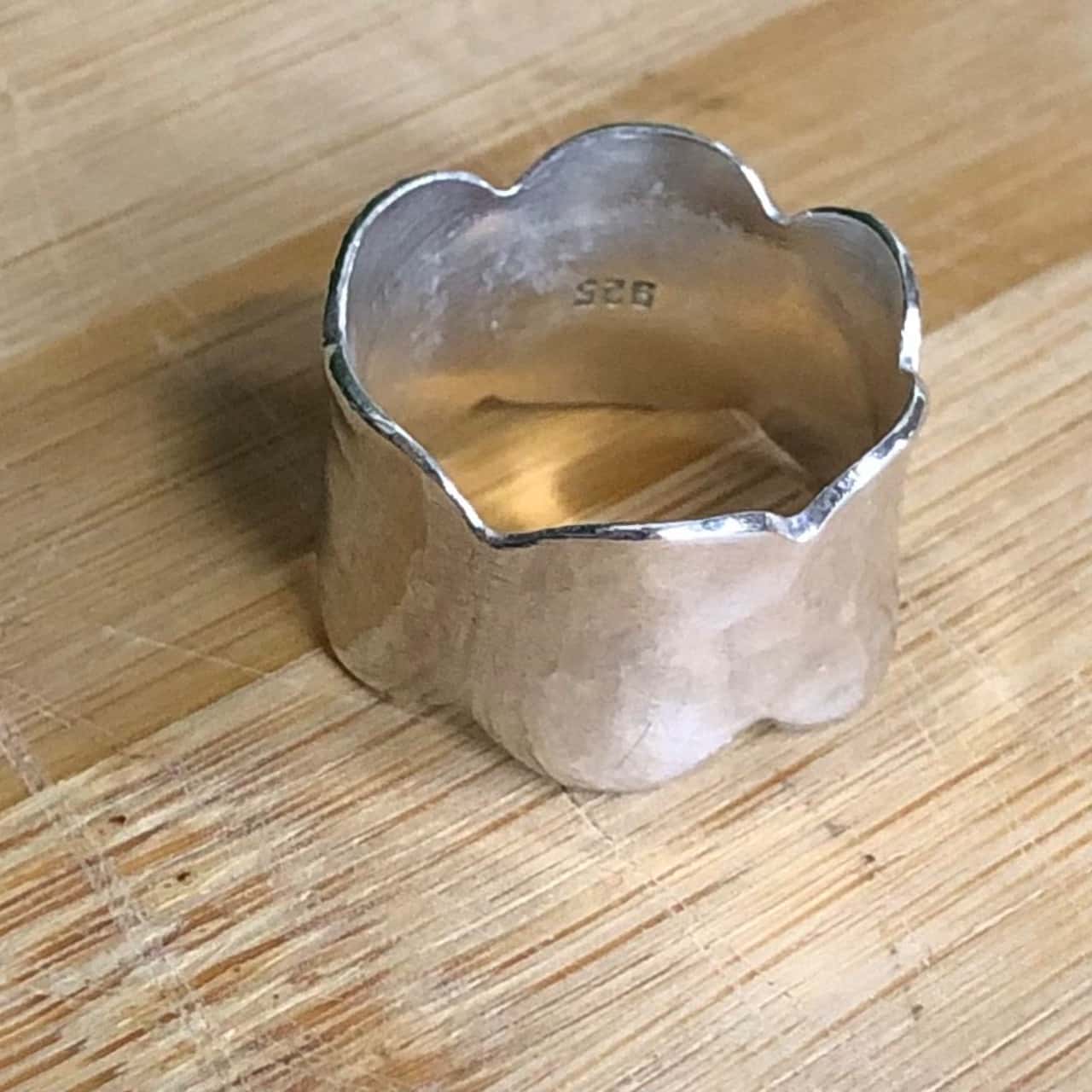 Sterling Silver Wavy Ring (Stamped 925)