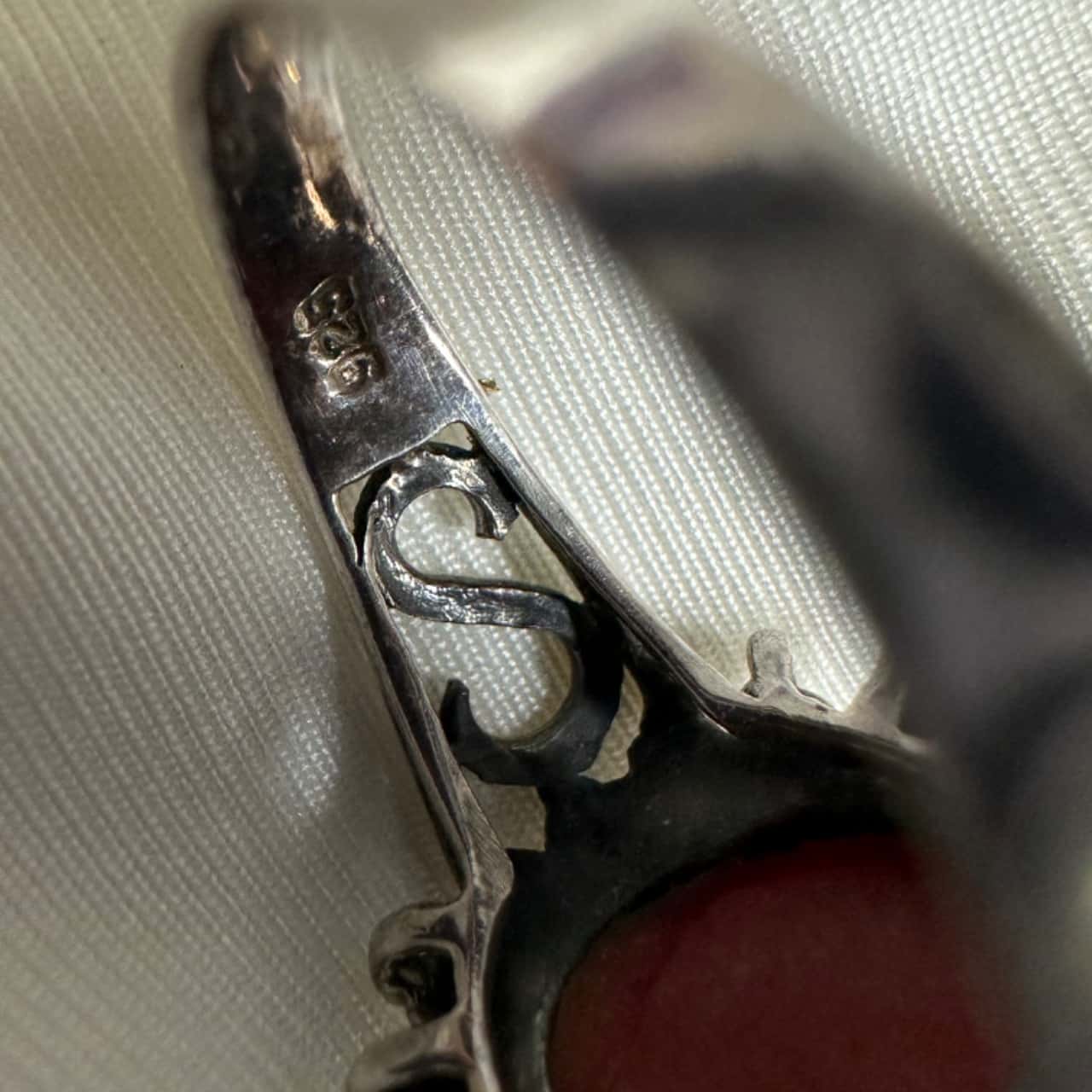 925 Stirling Silver Red Coral & Marquisite Ring(s)