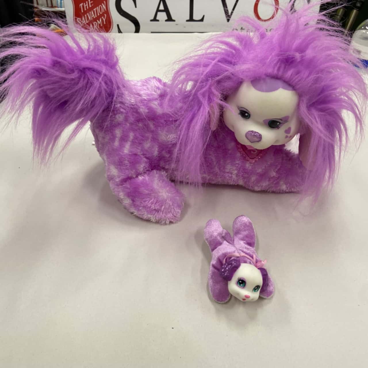 Puppy Surprise Purple Plush Dog & Puppy