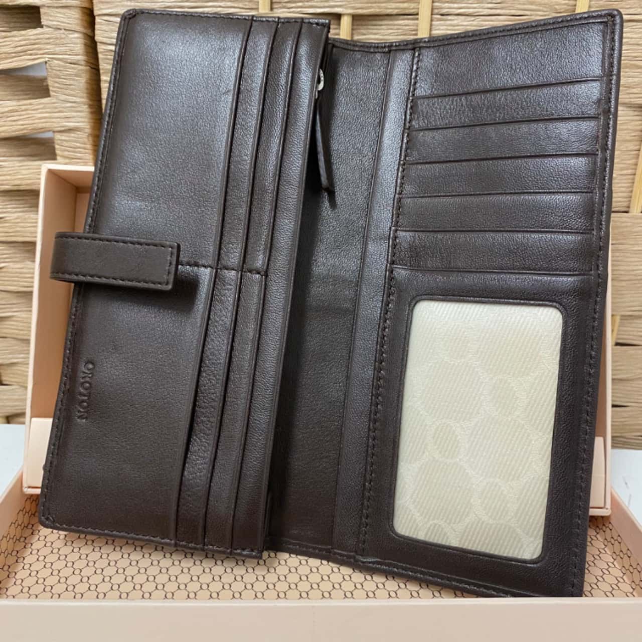 OROTON Ladies Slim Wallet Signature Canvas Leather(s)