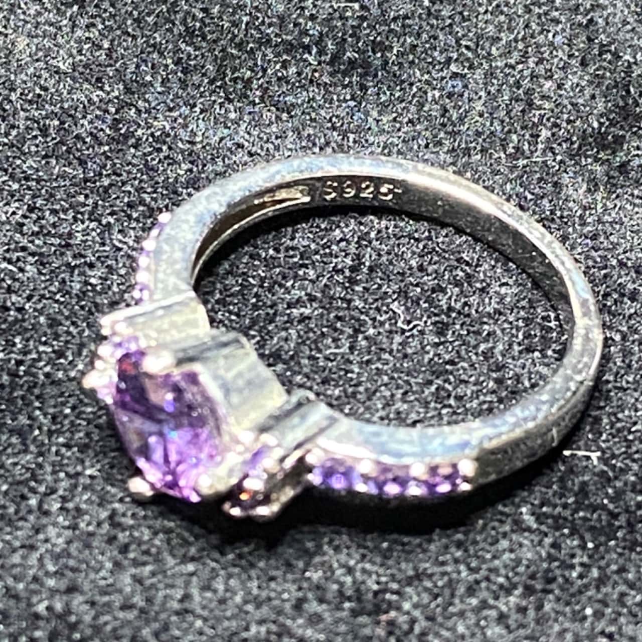 Silver 925 Purple Stone Ring (s)