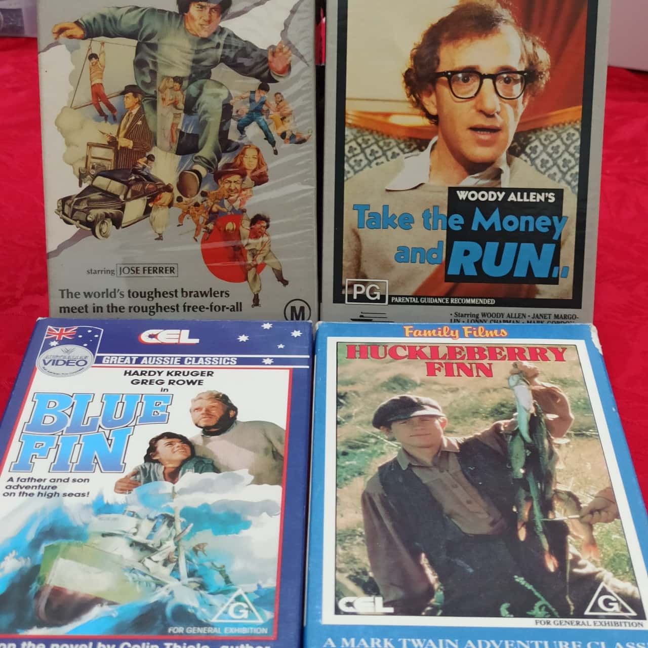 Lot of 4 Vintage Betamax Tapes (Not VHS) Take the Money & Run, Blue Fin ...