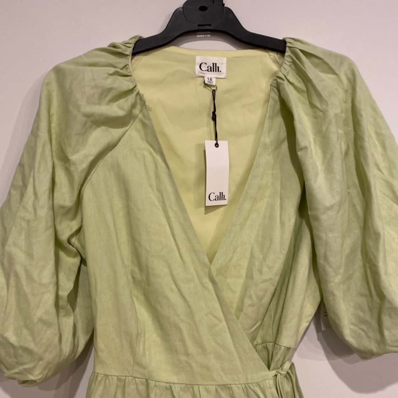 Calli Womens Size 18 Wrap Mini Dress Matcha(s)