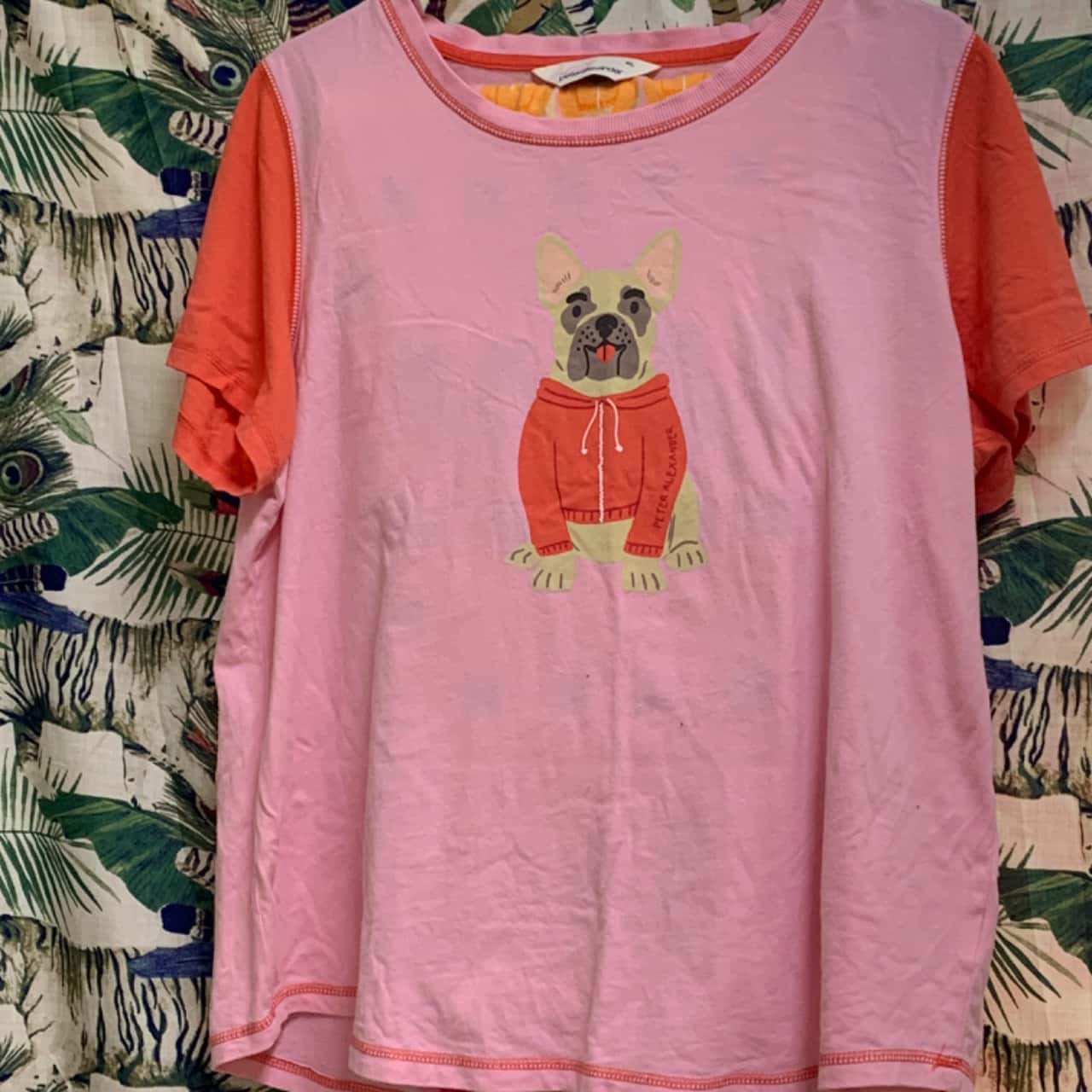 Peter Alexander Womens Size XL Pink Frenchie Set