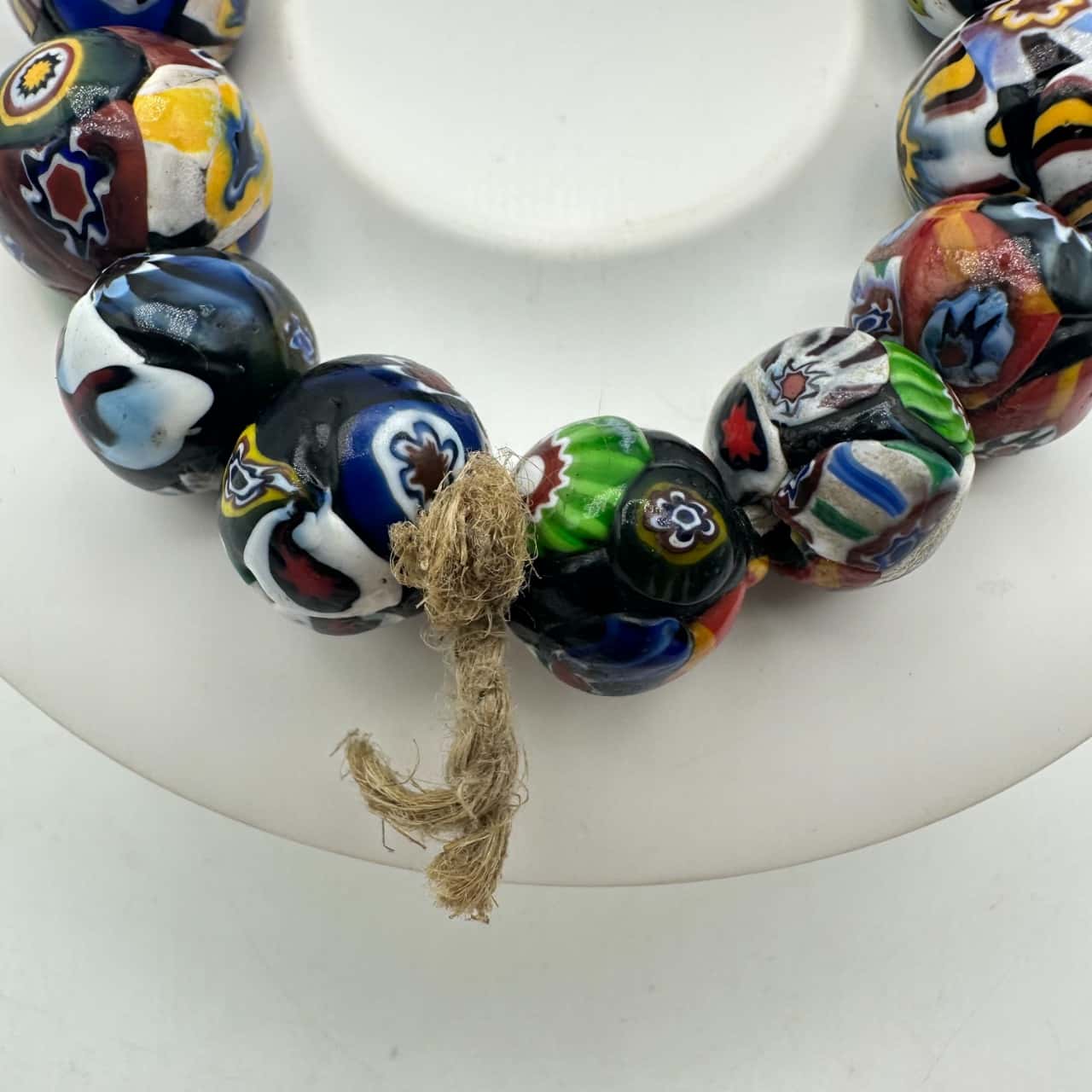 Vintage Italian Venetian Murano Milefiori Art Glass Beads (s)