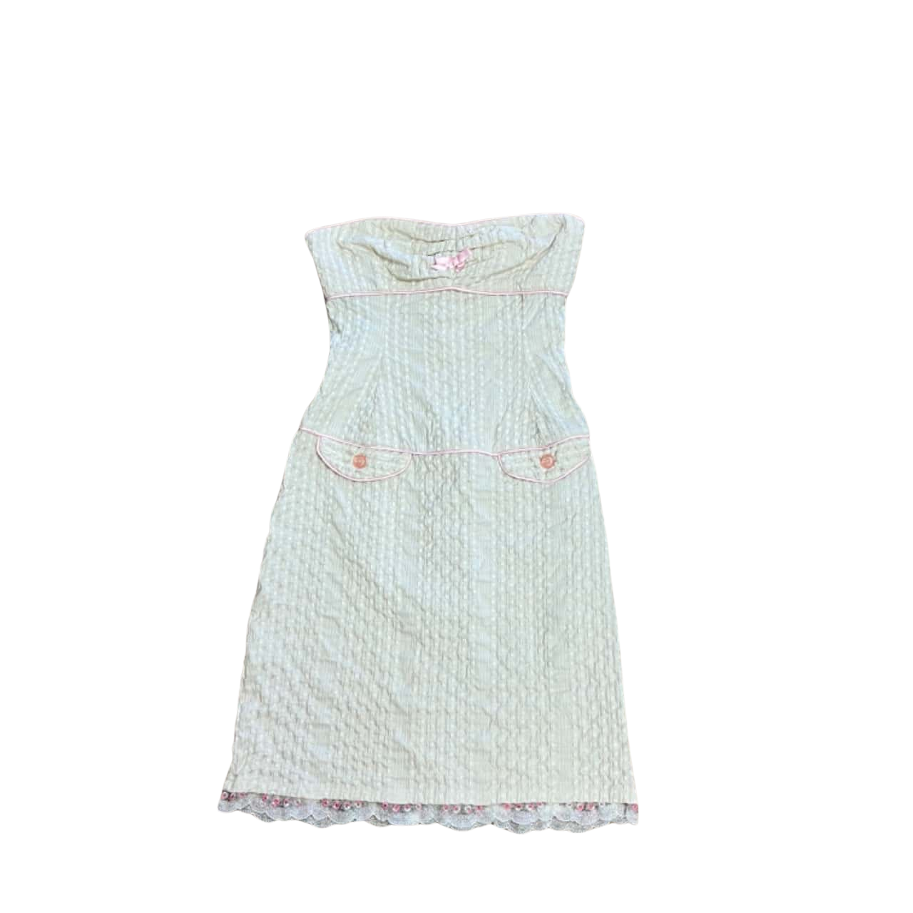 Sex Kitten Kitten Damourdress Size 10 Strapless Beige Pink S
