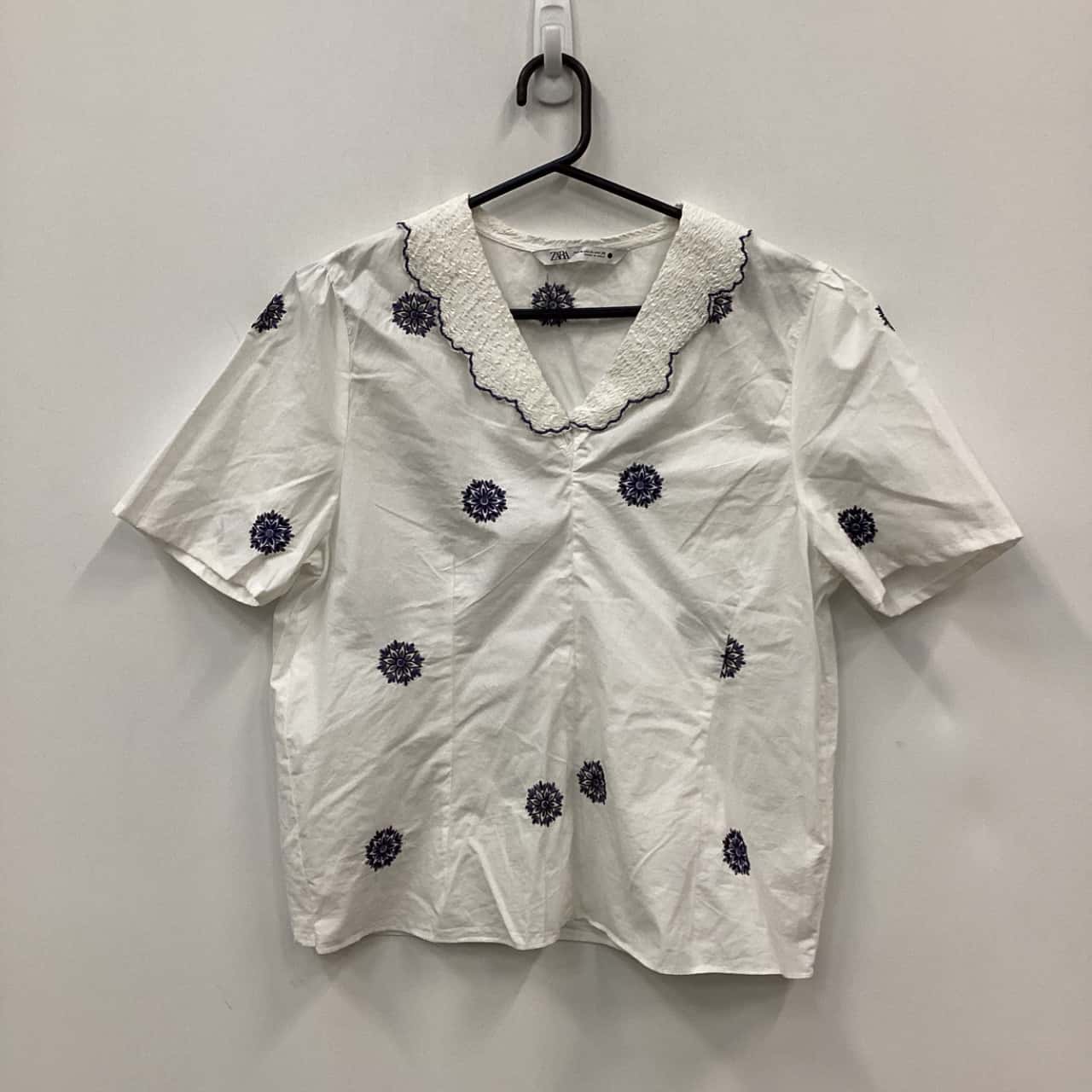 Zara Pattern Short Sleeve Top Size XL(s)