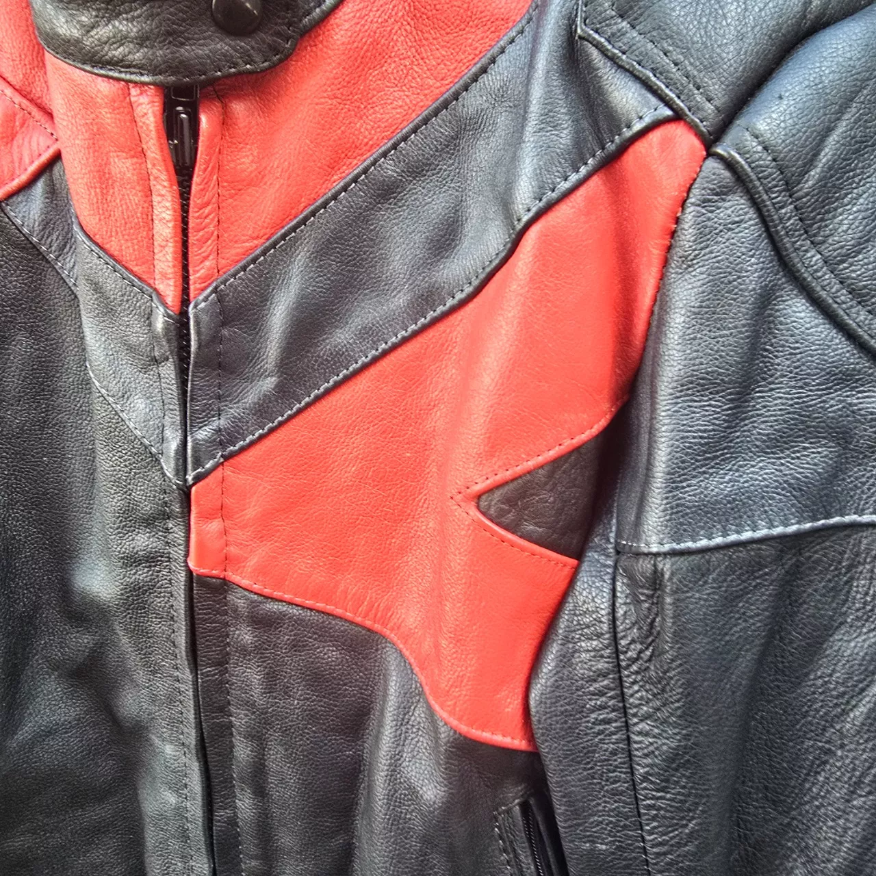 Womens Size 12 Biker Jacket Black / Red - Used Very Good | Salvos Stores