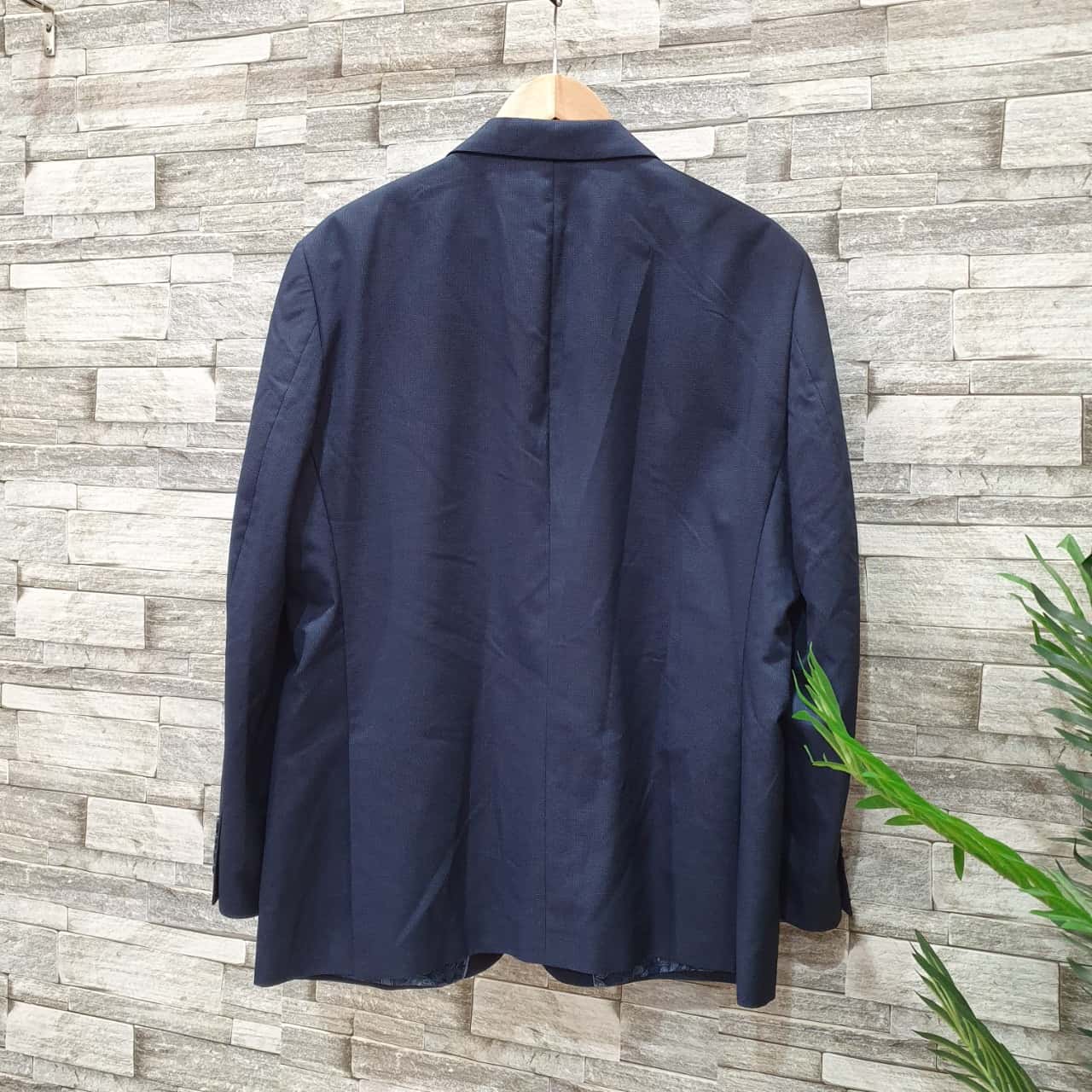 Robert Huntley Tailoring Mens Size 44 Suit Jacket Navy Blue