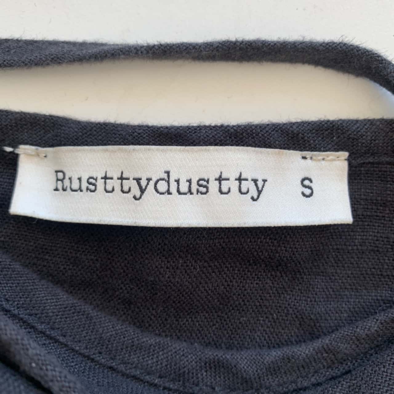 Rusttydustty Small Black Linen Skirt