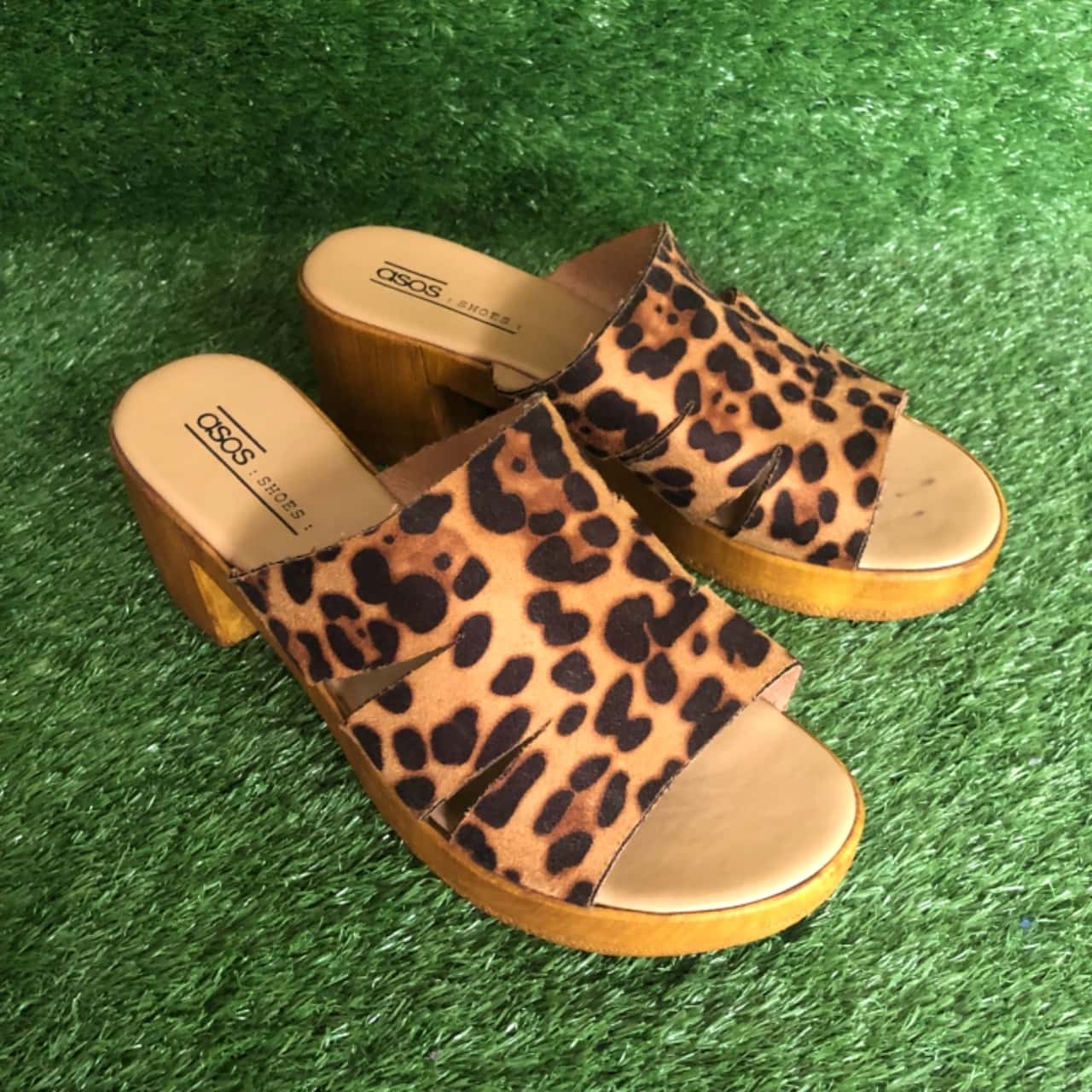ASOS Leopard Print Mules Size 7(s)