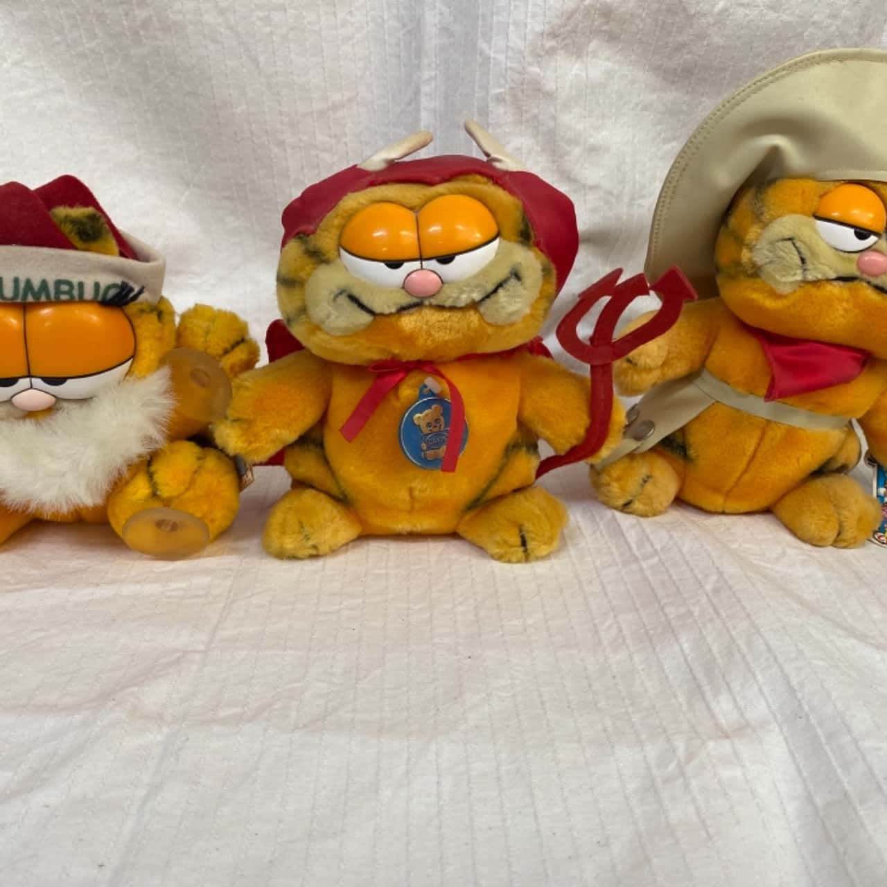 Garfield Vintage 1978, 1981 plush toys x3 (s)