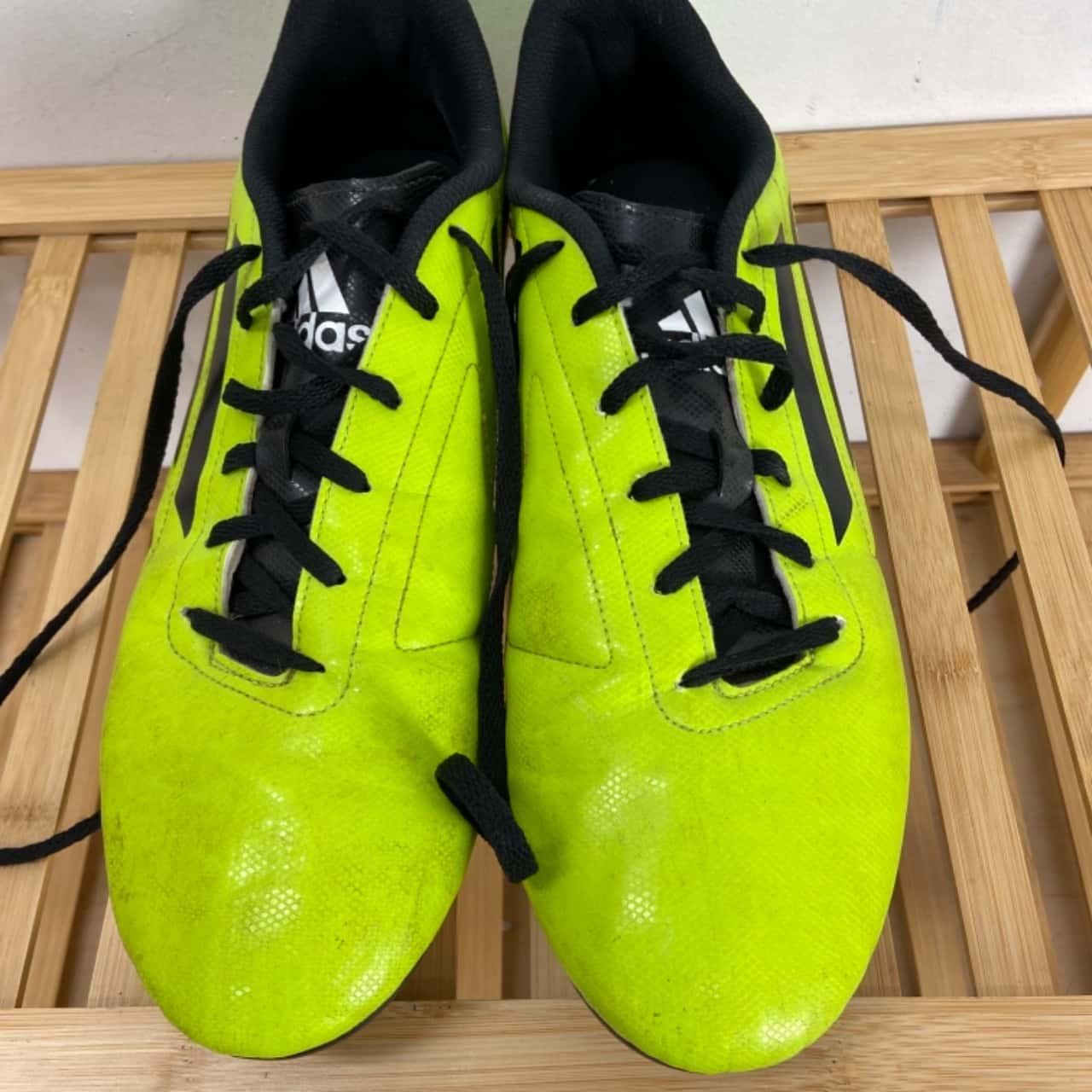 Adidas US 12 Green Boots (s)