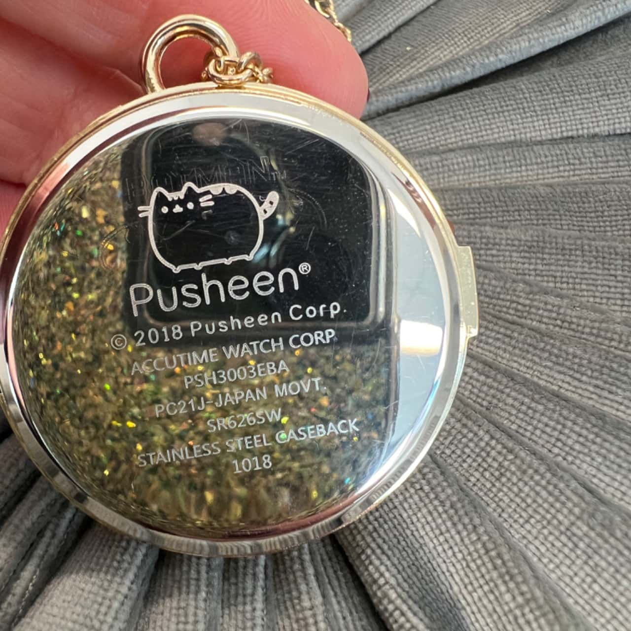 PUSHEEN Cookie Watch Necklace on Chain