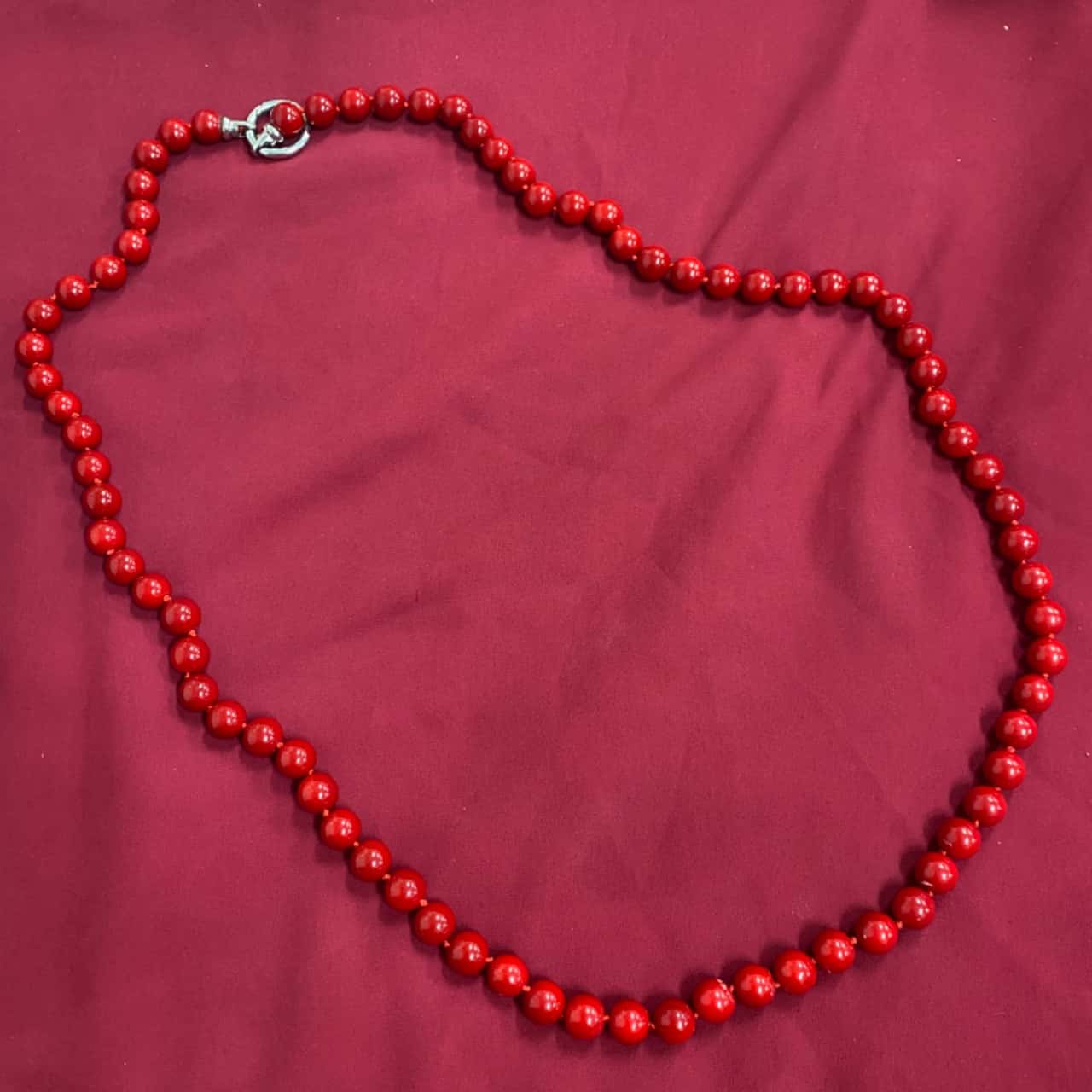 Womens Cherry Red Bead Necklace(s)