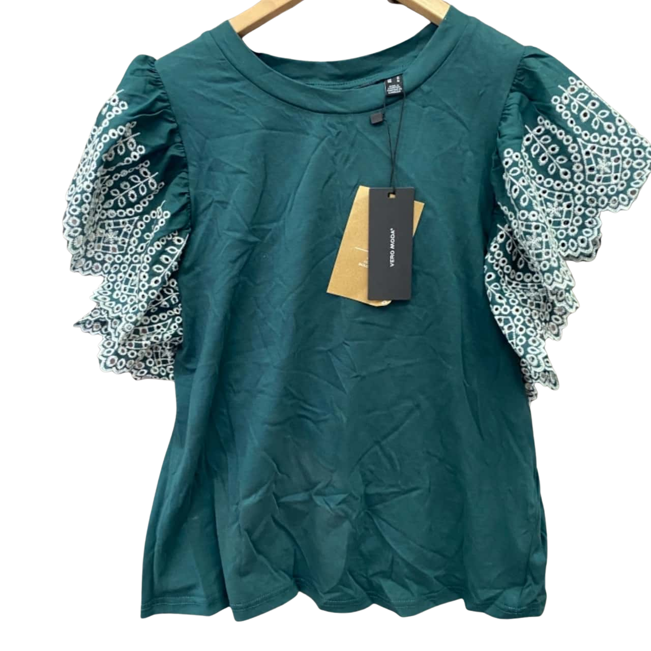 Vero Moda Womens Size M Short Sleeve Green (s)