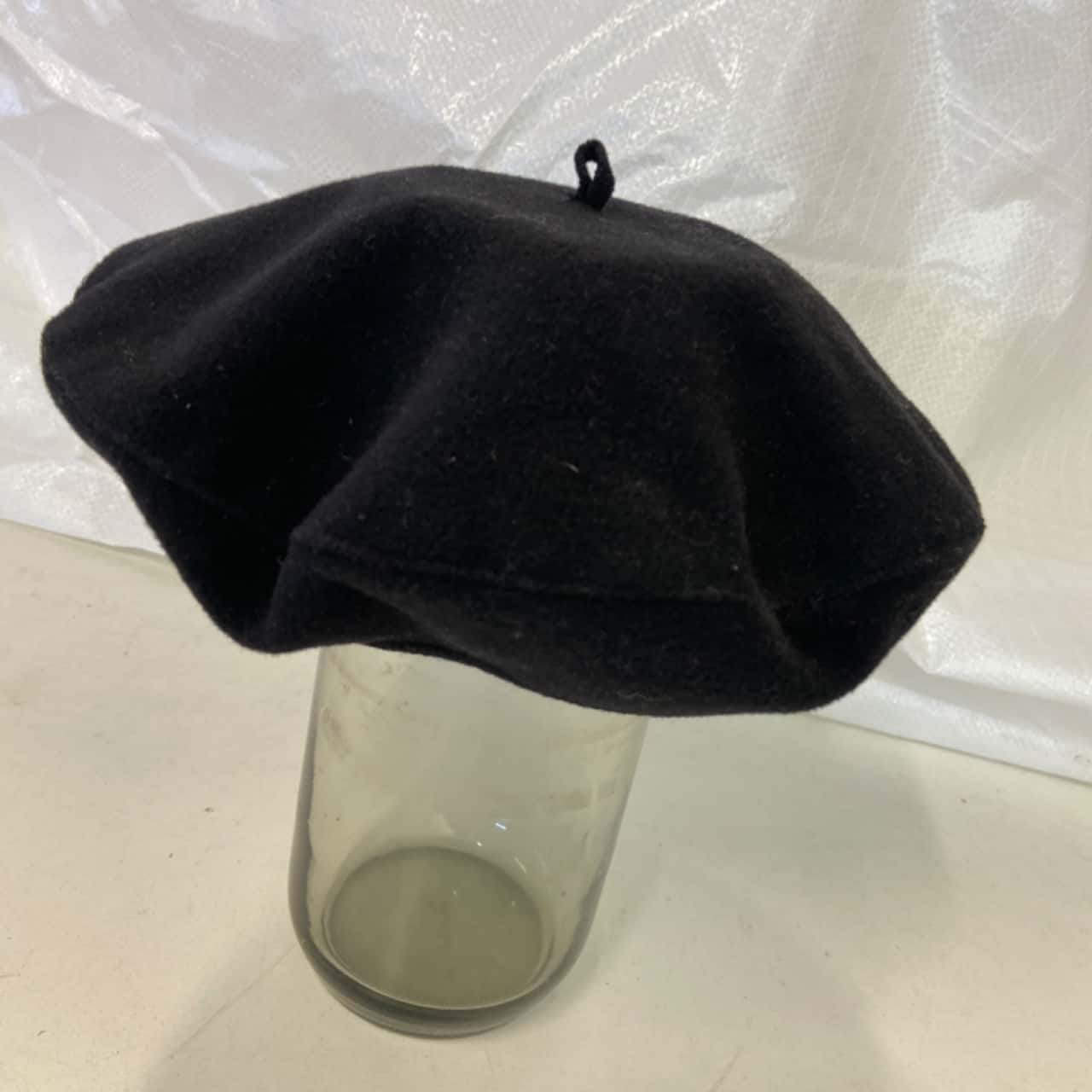 Unisex Black wool beret designer(s)