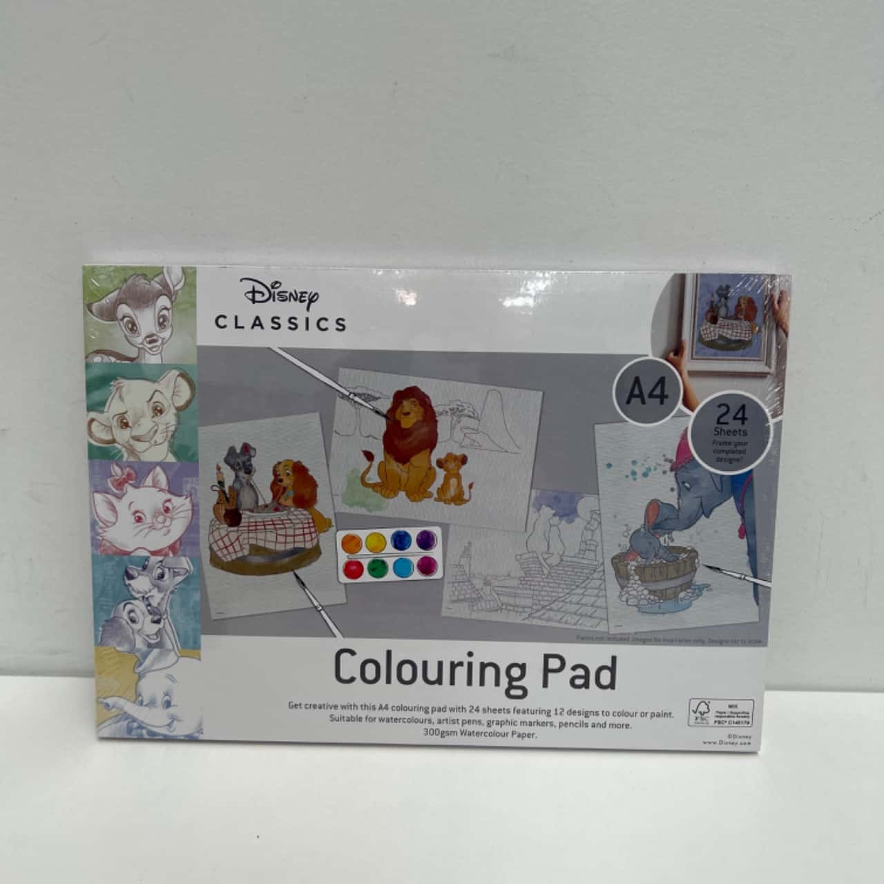 NEW - Disney Colouring Pad - 24 sheets for painting or colouring