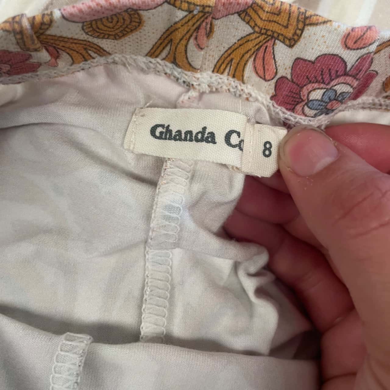 Ghanda Womens Size 8 Flared Blue / Pink / White