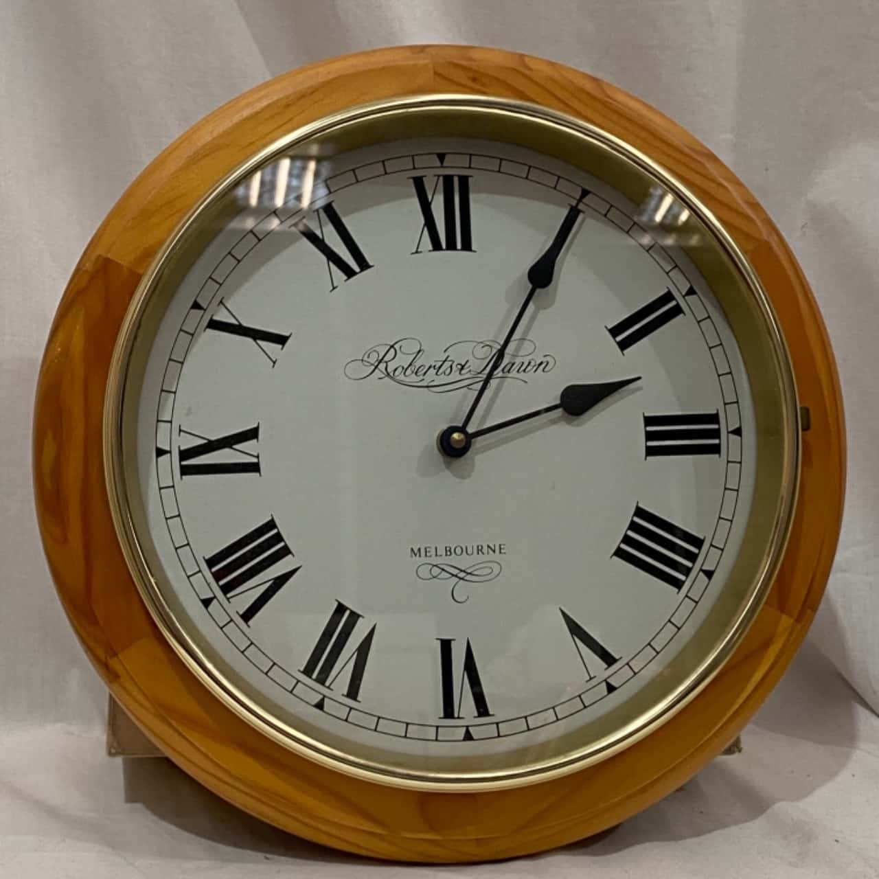 Medium Retro Railway Style Clock with Pine Wood Roberts and Dune ...