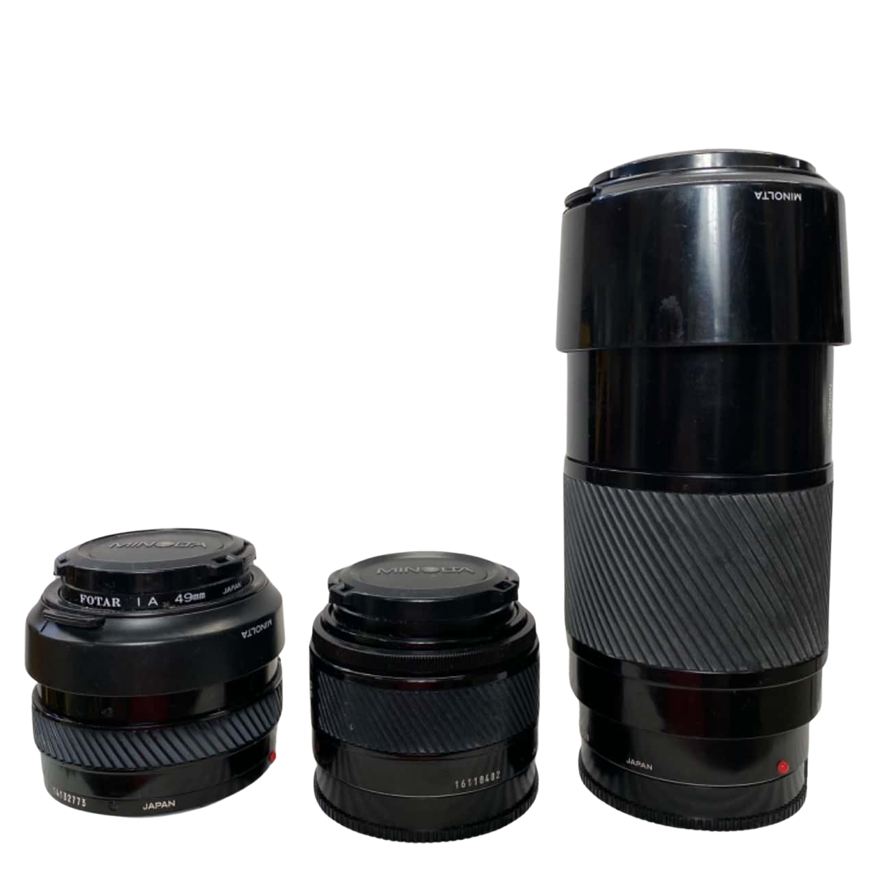 Lot of 3 MINOLTA Zoom AF Lenses (70~210mm, 35~70mm & 50mm)(s)