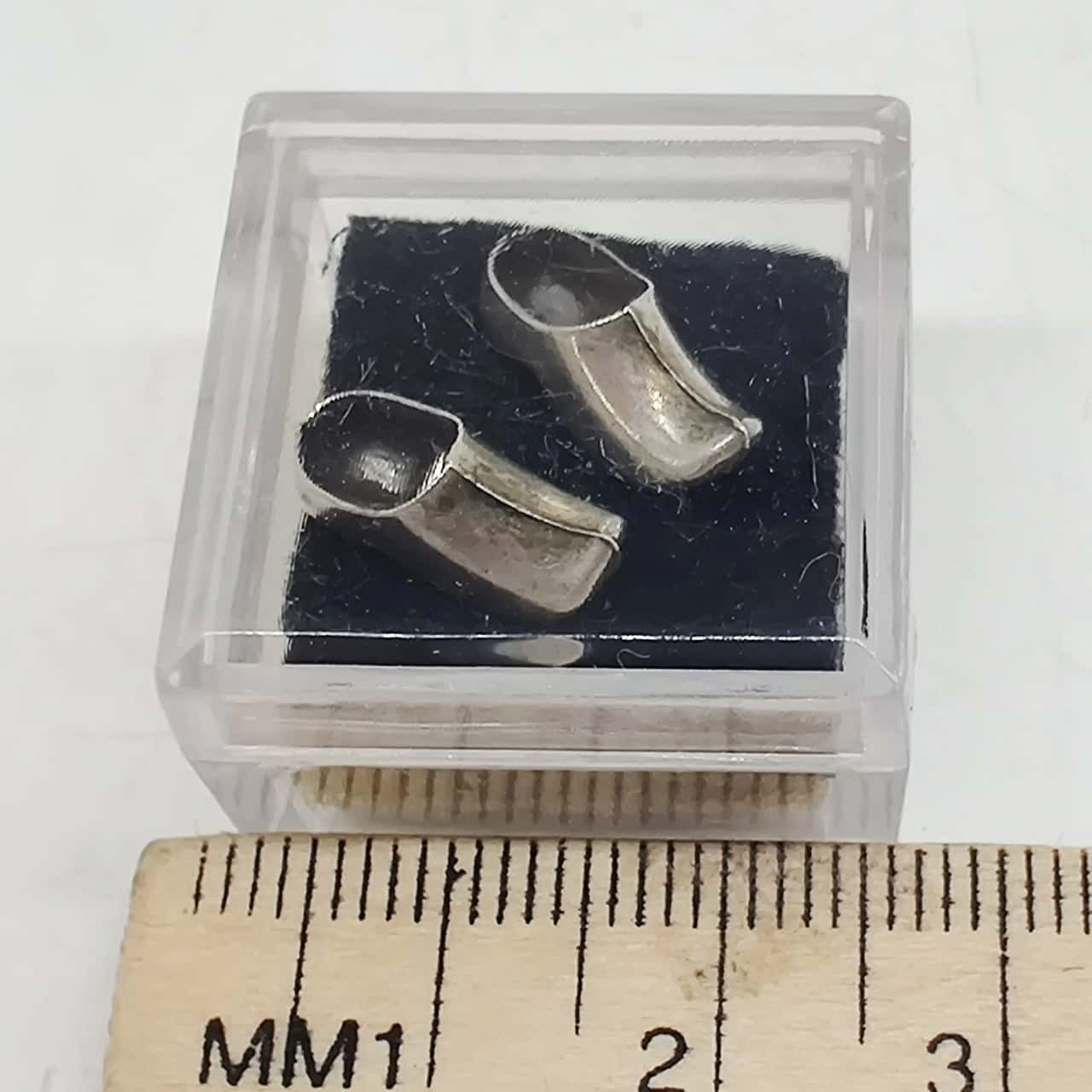Silver Clog Studs 1.5cm long Hand Made(s)