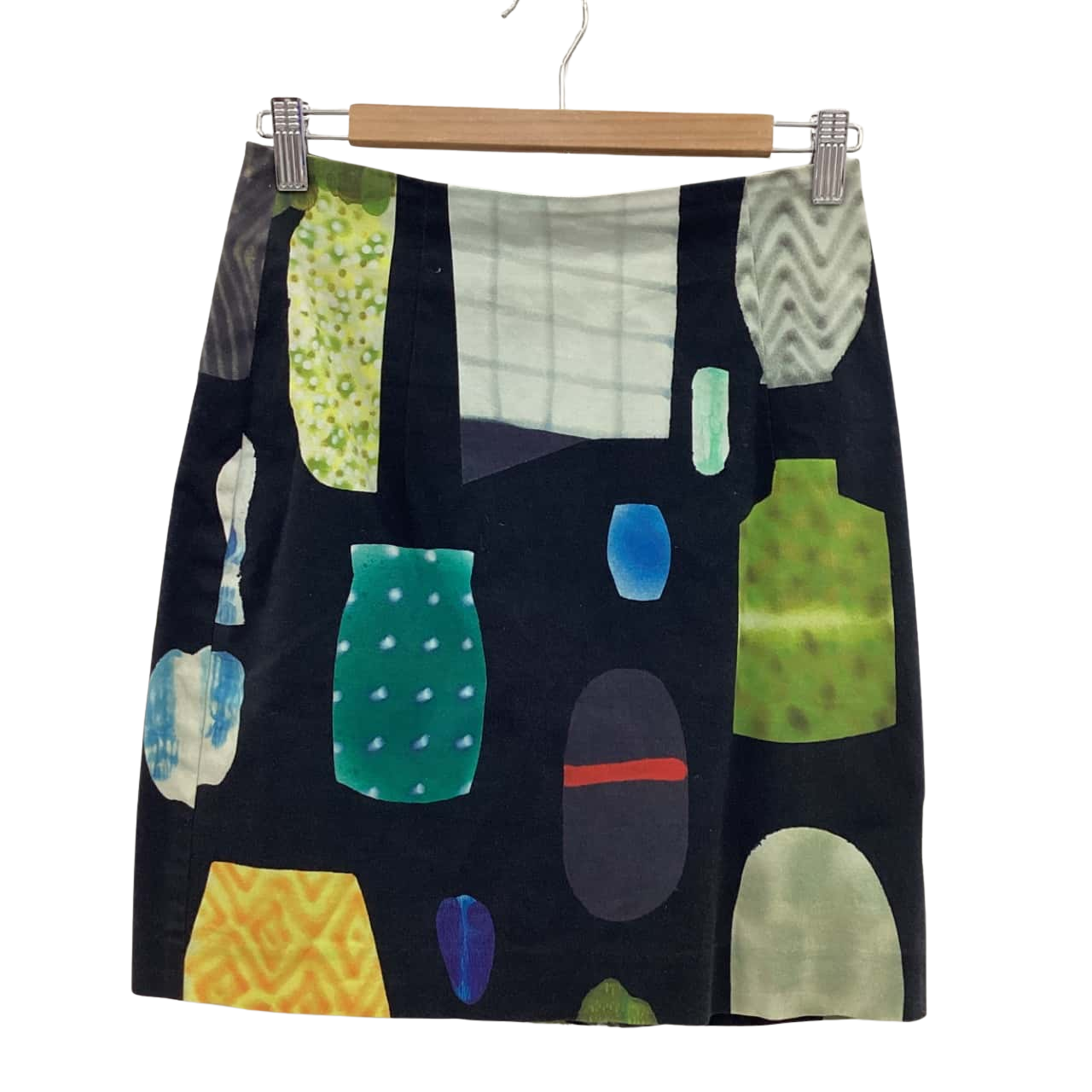 Gorman x Fred Fowler Womens Size 8 Mini Skirt Black / Multicoloured