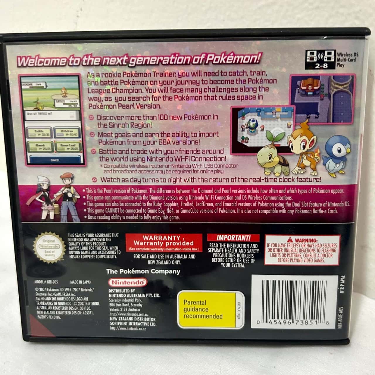 Pokemon Pearl Version Nintendo DS 2DS 3DS Game *Complete* (Preowned)(s)