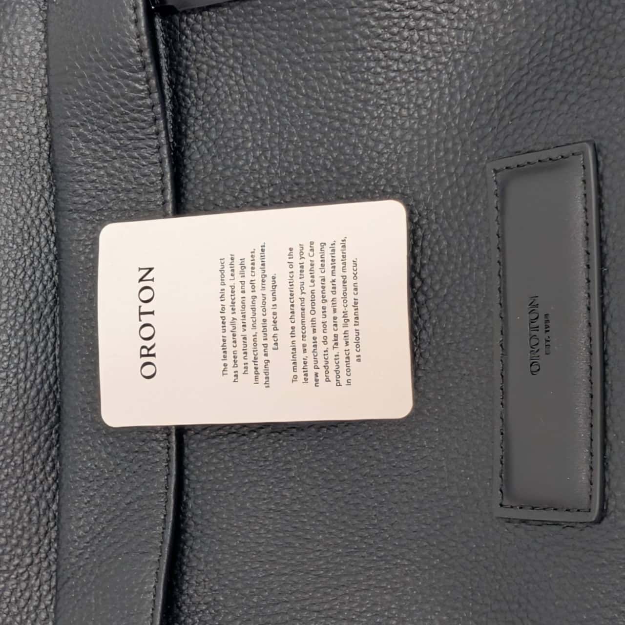 Oroton Mens Black Leather Cross Body Bag