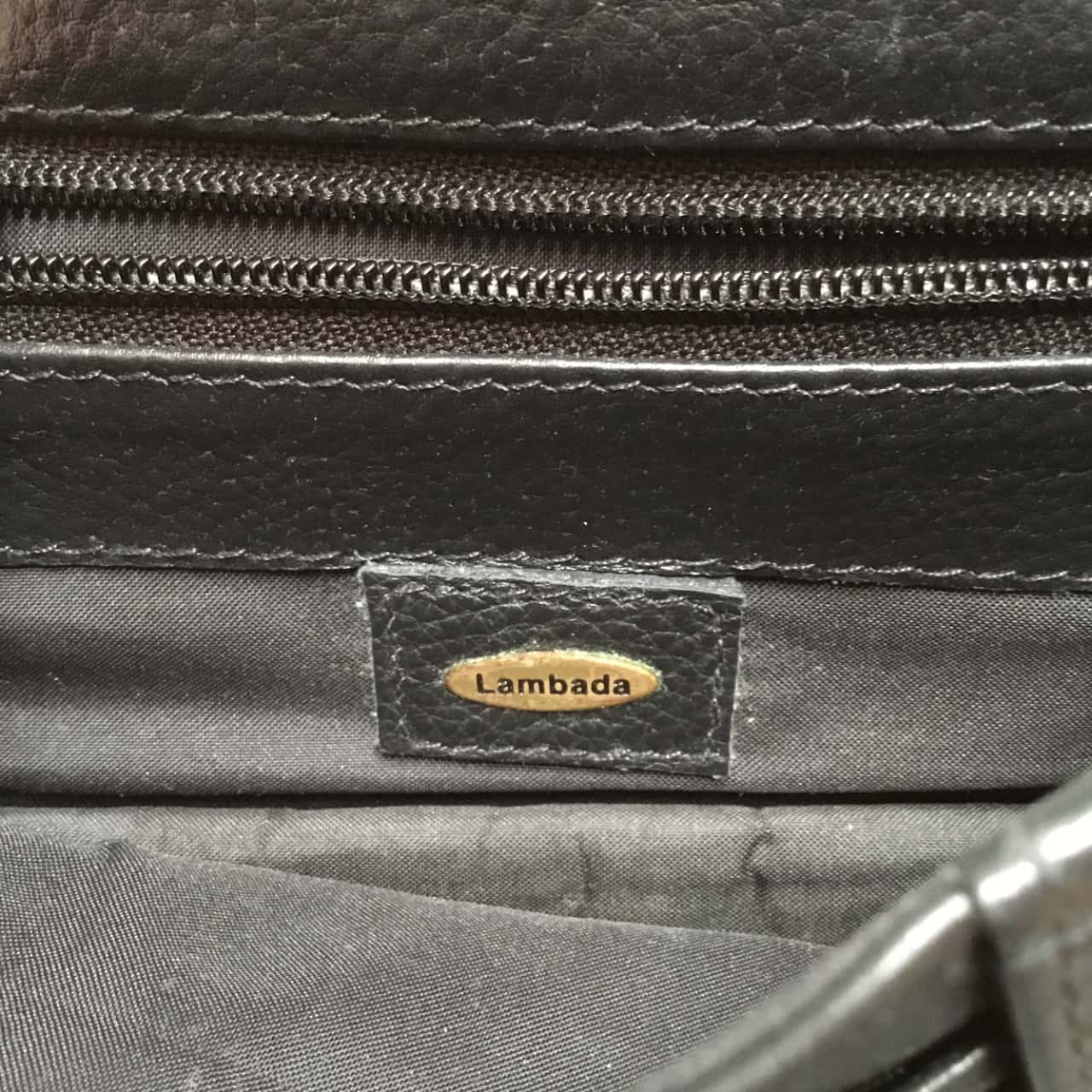 Lambada Black Soft Leather Triple Fold-Out Bag With Shoulder Strap