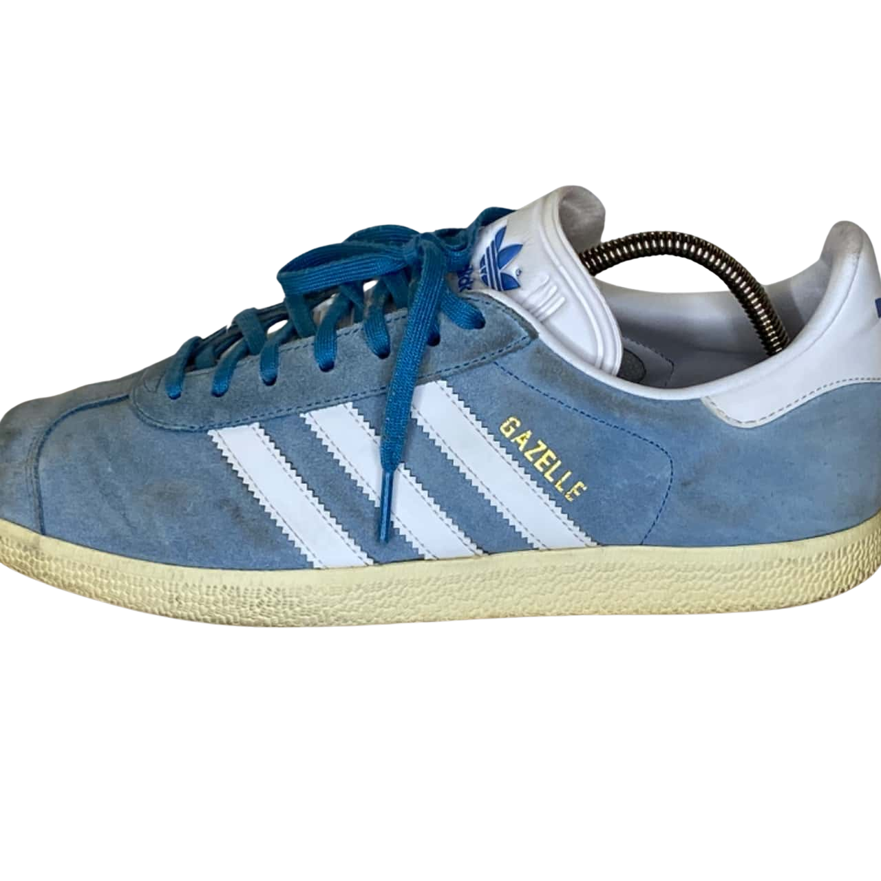 Adidas Mens Suede Gazelle Sneakers Size 7.5 / 8 Blue / White