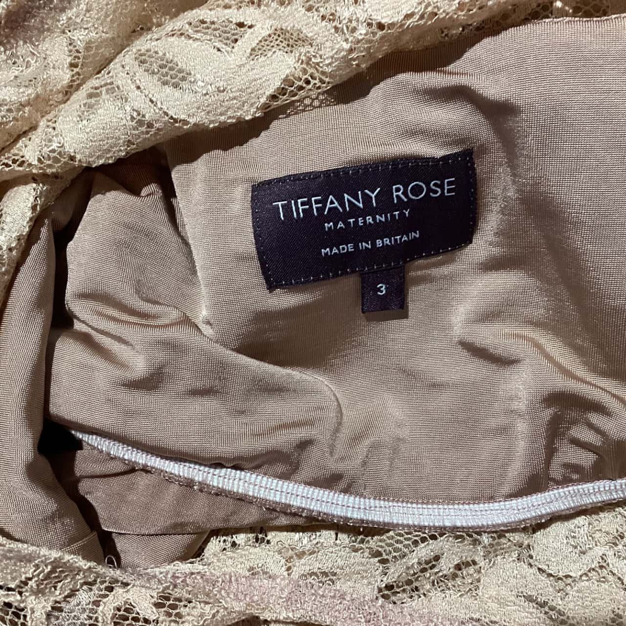 Tiffany Rose Womens Size 8 -10 Dusty Pink Lace Maternity Dress labled ...