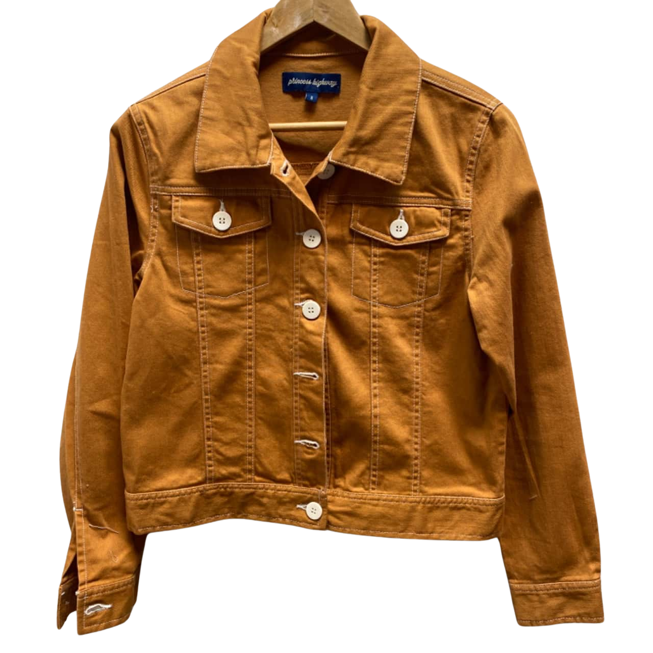 Princess Highway Womens Rust Collared Jacket (s)