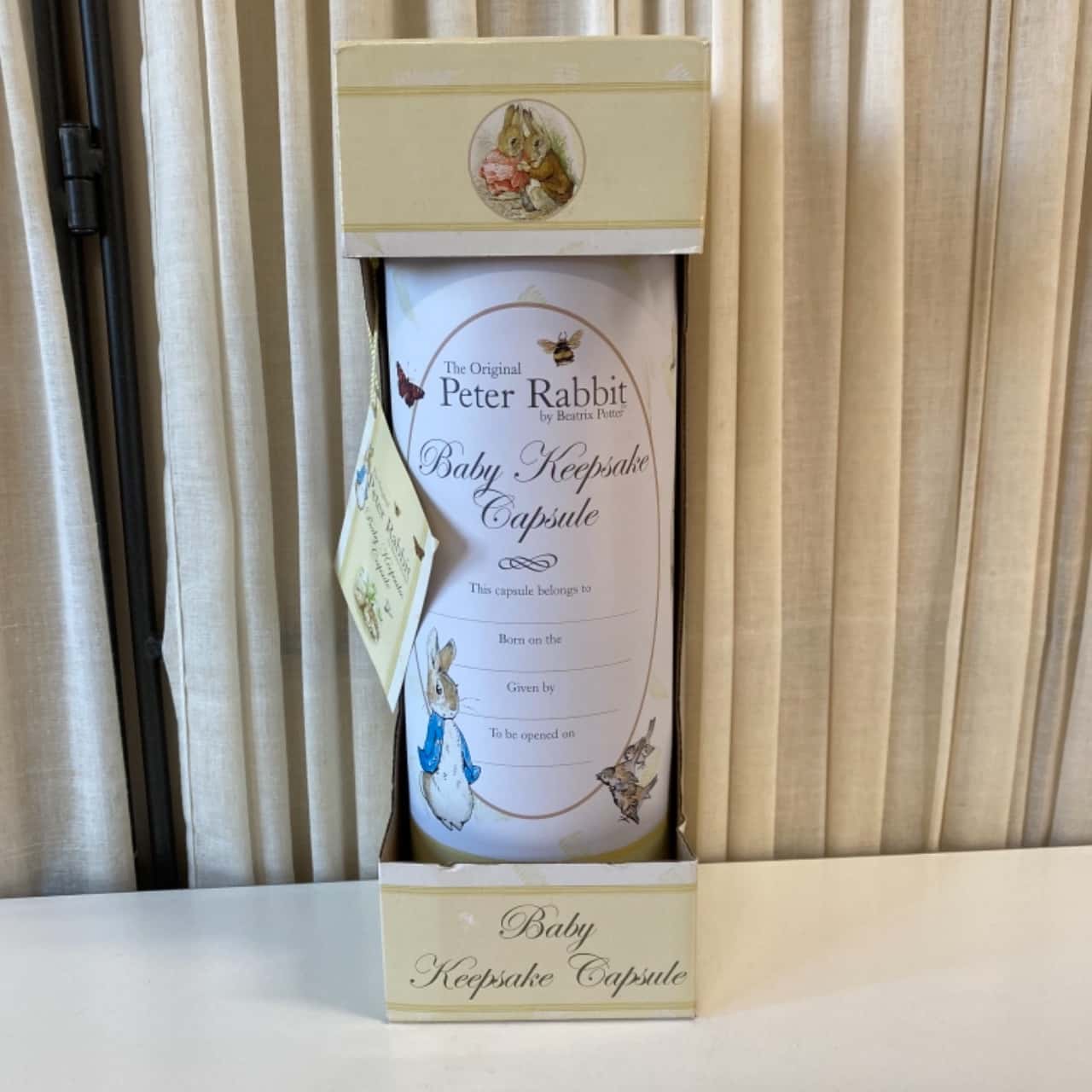 The Original Peter Rabbit Baby Keepsake Capsule Tin - New In Box(s)