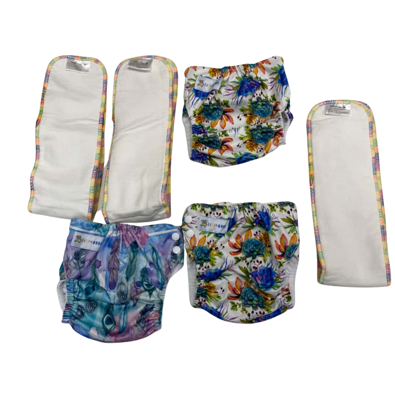 Baby Bare Kids Cloth Nappies With Inserts Bottoms Multicoloured (s)