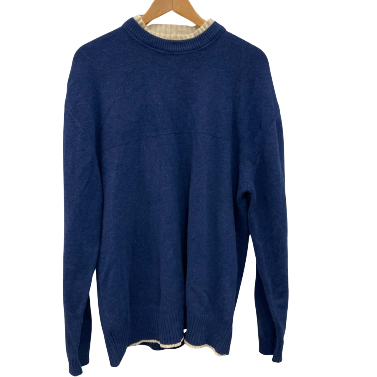 R.M. Williams Mens Size XL Lambswool Jumper in Blue (s)