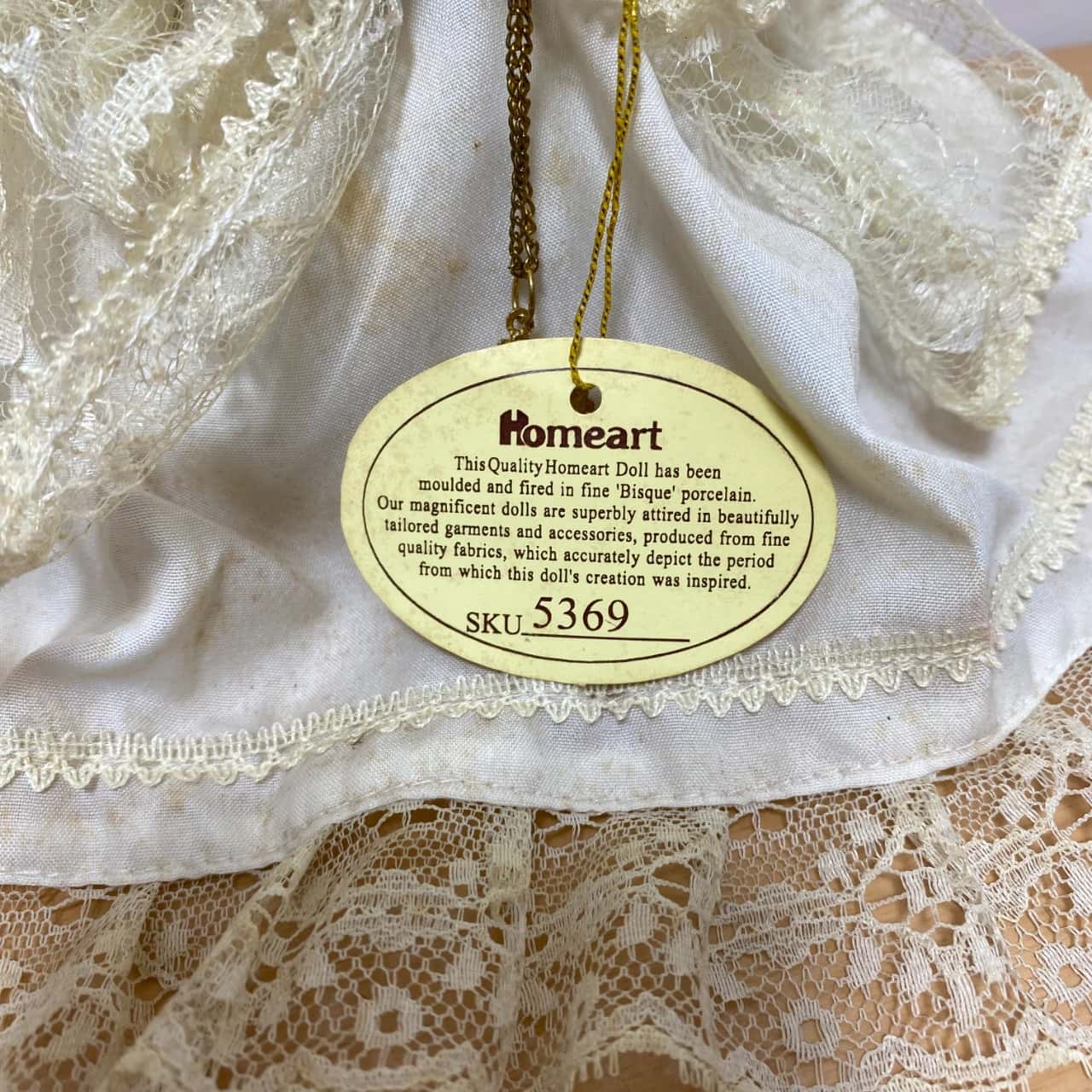 Homeart "Angela" #5369 Porcelain Praying Angel Doll Figurine Statuette