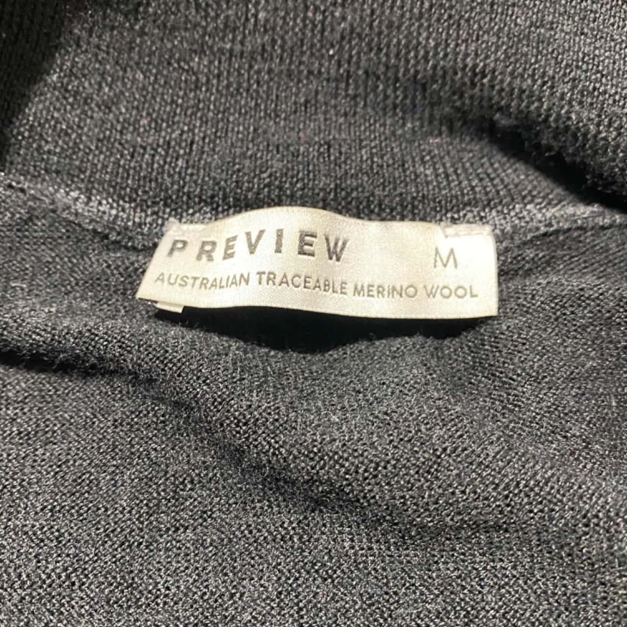 Preview. Womens Size M . (Traceable) Merino wool Jumper. Black. Zip ...