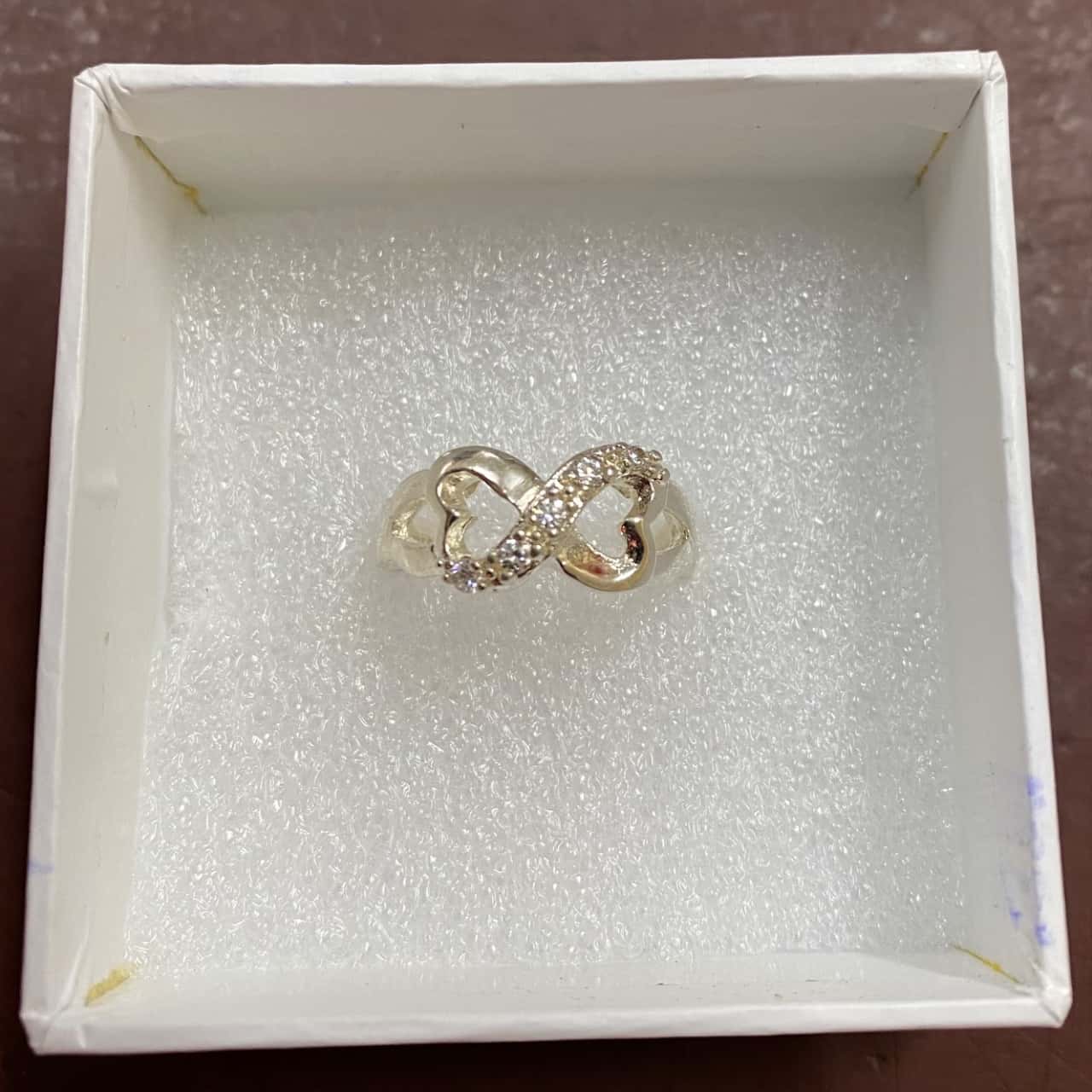 Womens Rings Silver 925 infinity loop ring