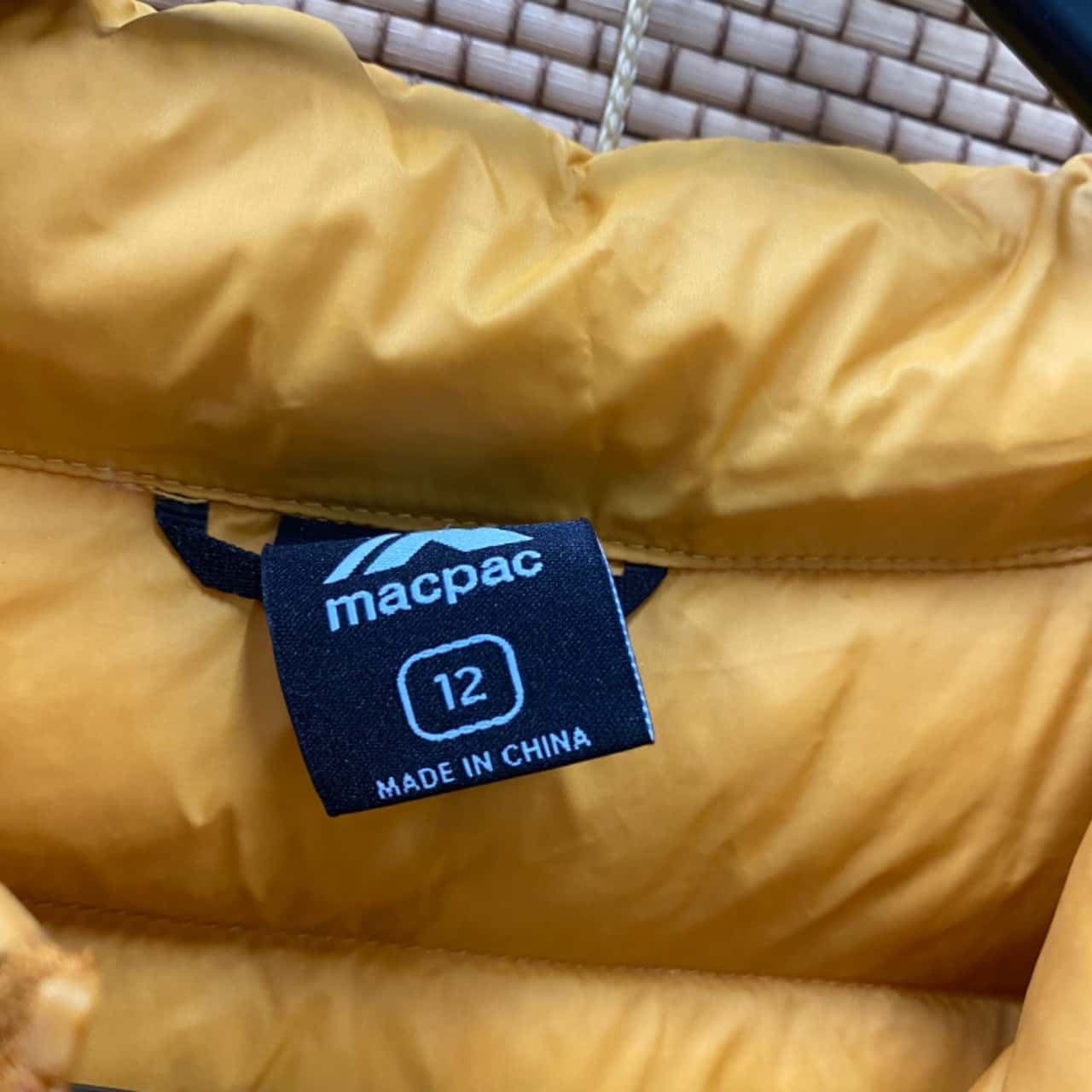 Macpac Yellow Womens Duck Down Puffer Size 12 Front Zipper ...