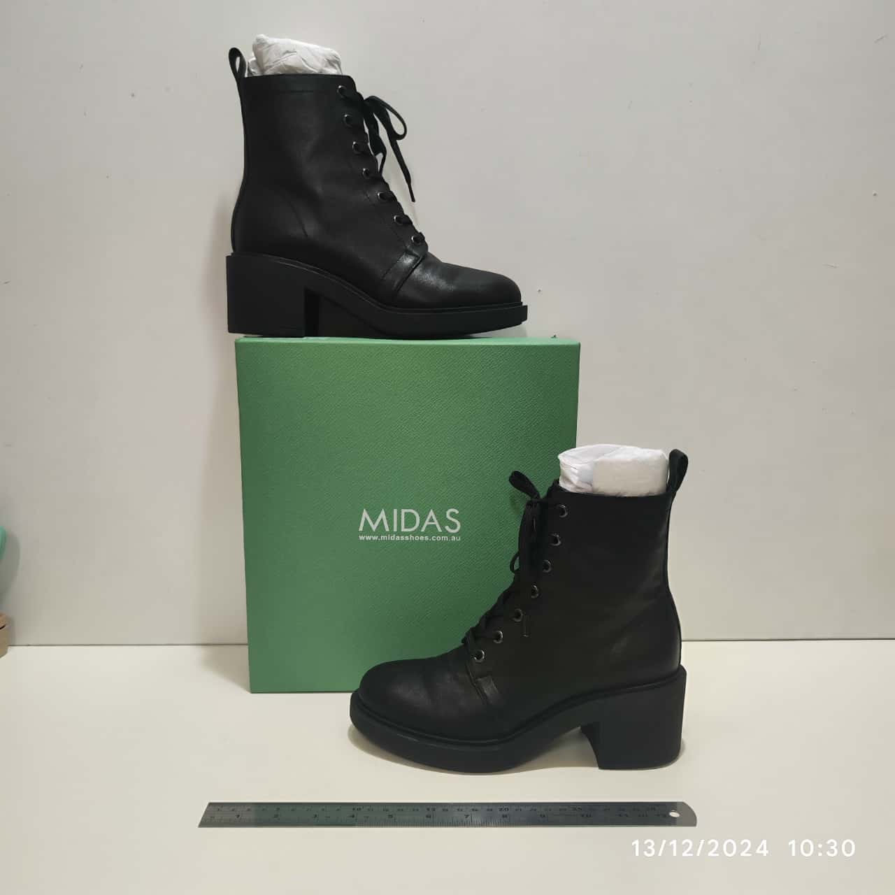 New Midas Womens Size 38 Black Lace Up Attel-Mi Boots(s) - New With ...