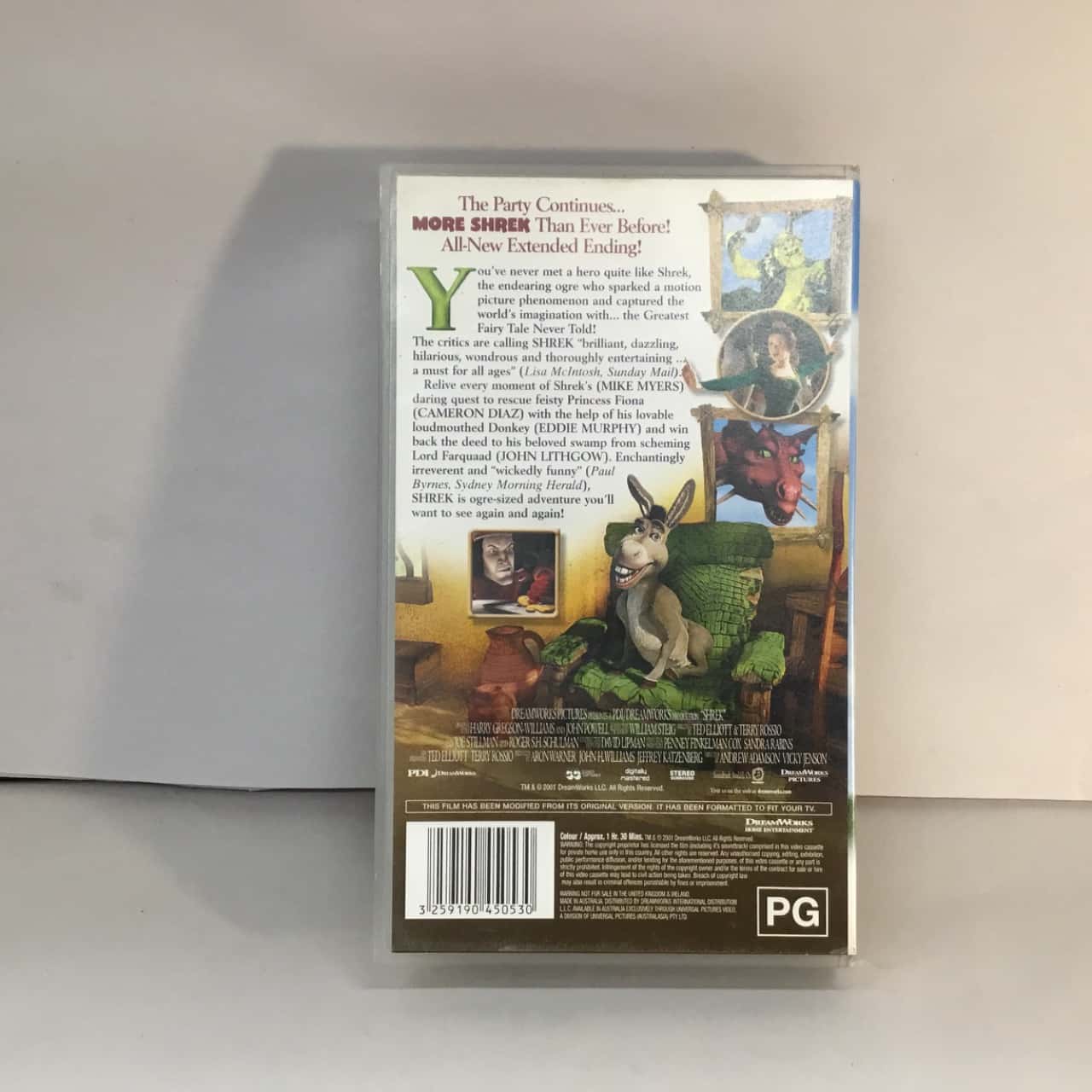 Vintage Shrek VHS Tape