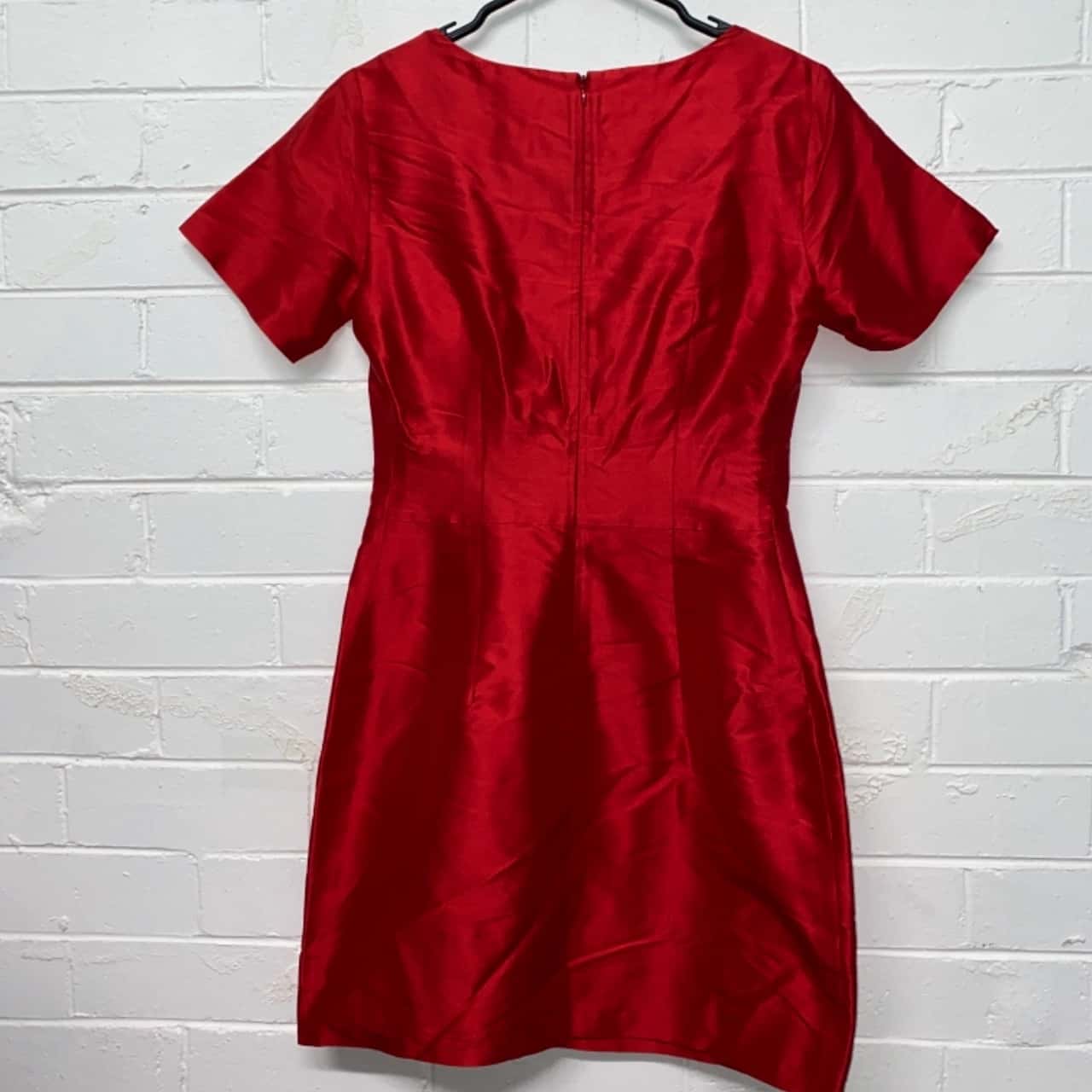 Yaly Couture Womens Short Sleeve Dress Red (s)
