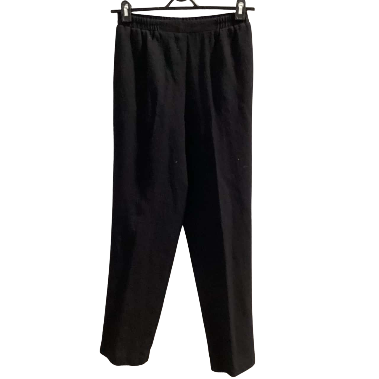 Fella Hamilton Womens Size 8 Straight Leg Pants Black Elastic Waist 100 ...