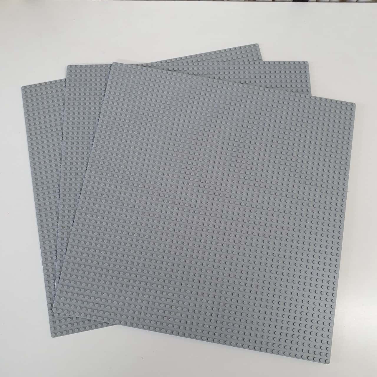 3 Classic Grey 48x48 Stud Base Plates