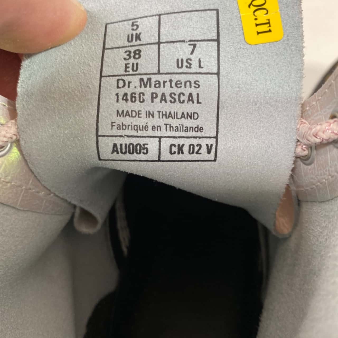 Dr Martens Doc 1460 PASCAL Combat Mother Pearl Boots Size US 7