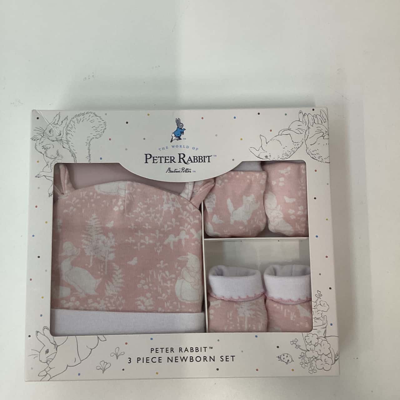 Peter Rabbit Kids 3 piece newborn Set Pink (s)