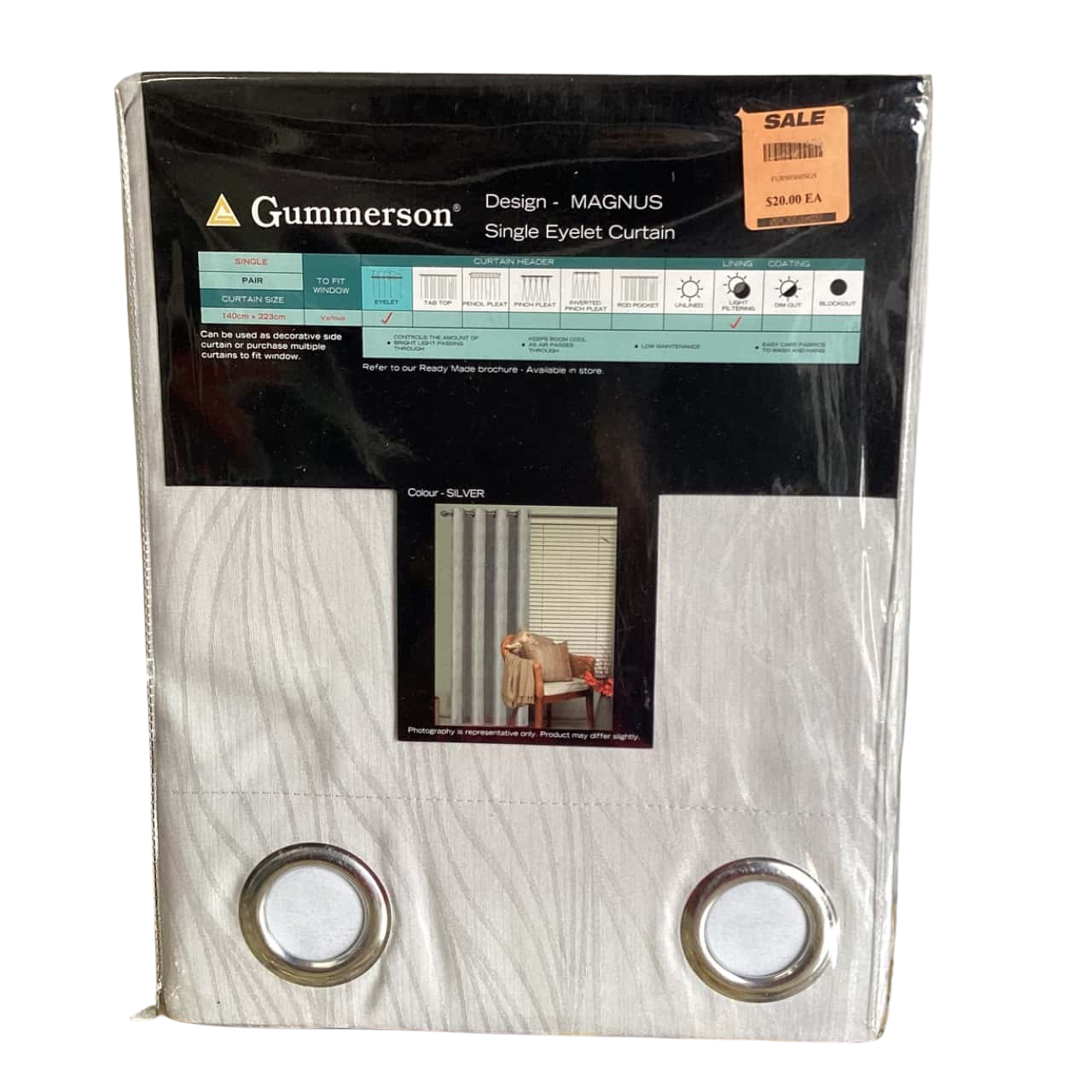 Gummerson single eyelet curtain