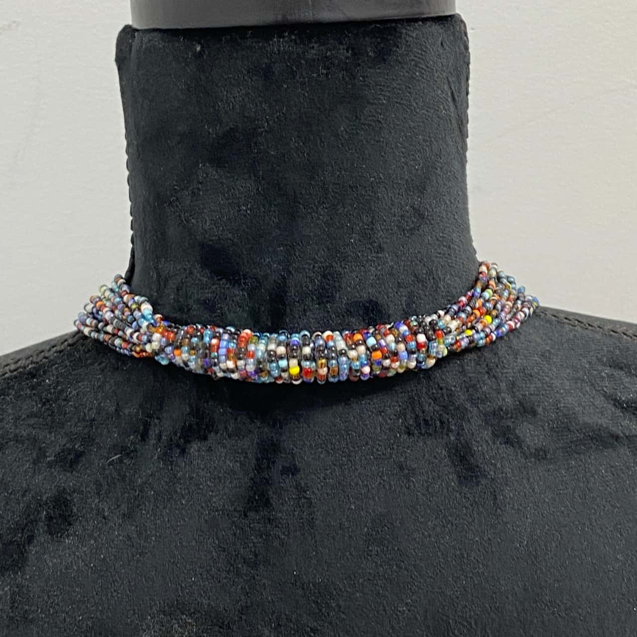 Hand Made Multi Strand Beaded Necklace.