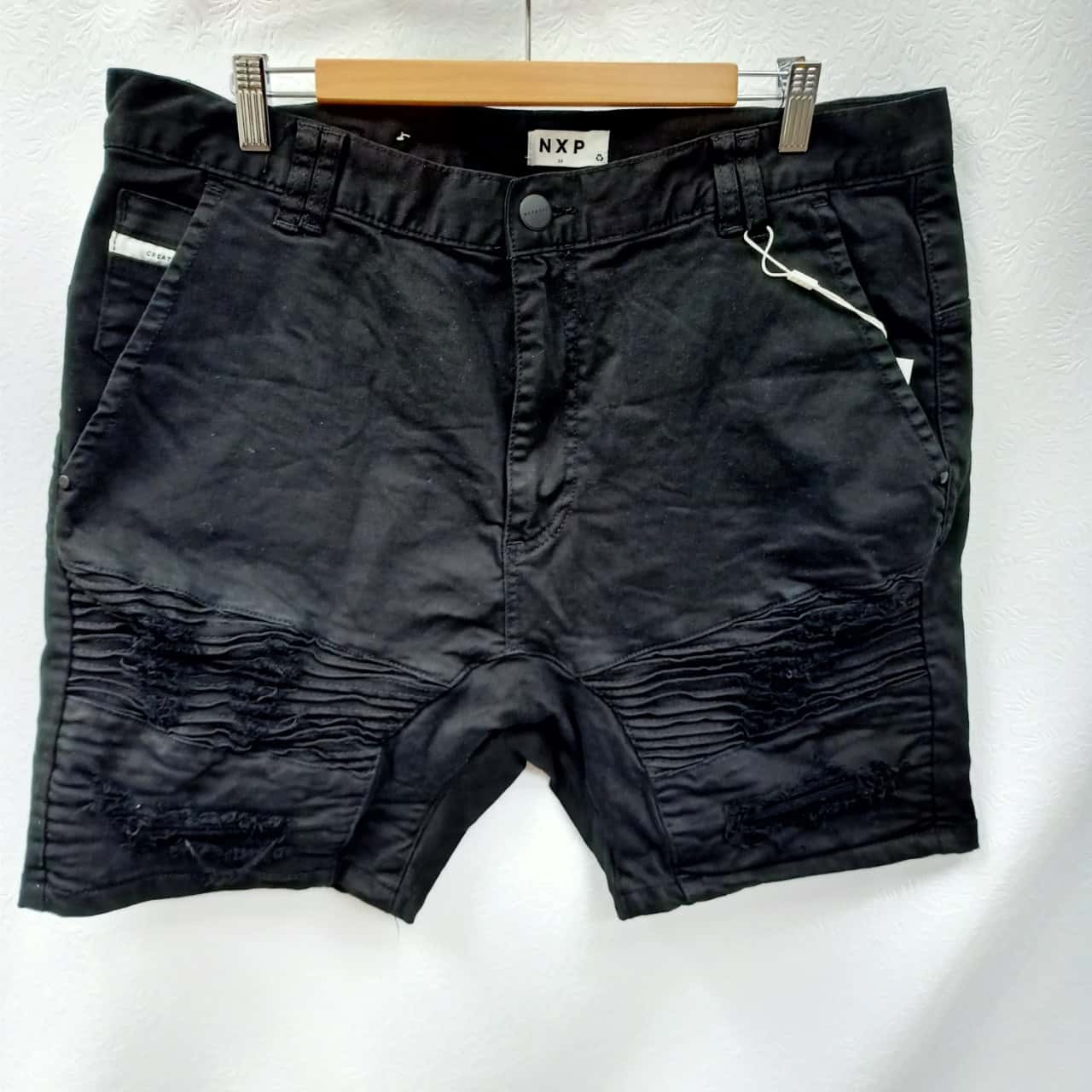 BNWT NXP denim shorts Mens Size 38 Black (s)